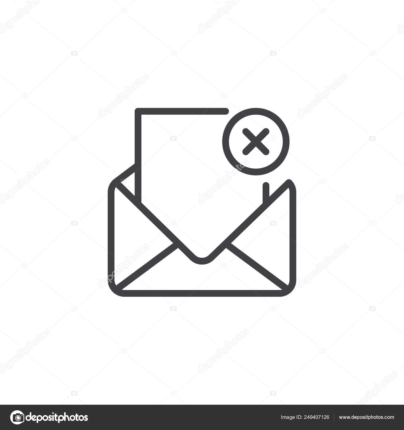 Envelope error mail outline icon Stock Vector by ©avicons 249407126
