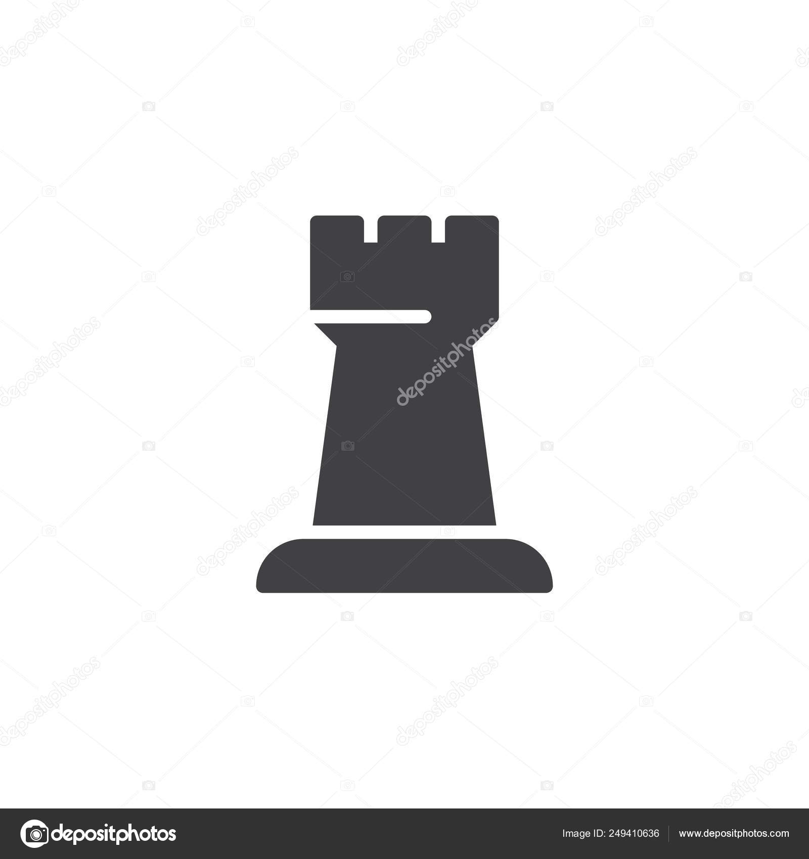 Chess rook vector icon Stock Vector Image by ©avicons #249410636