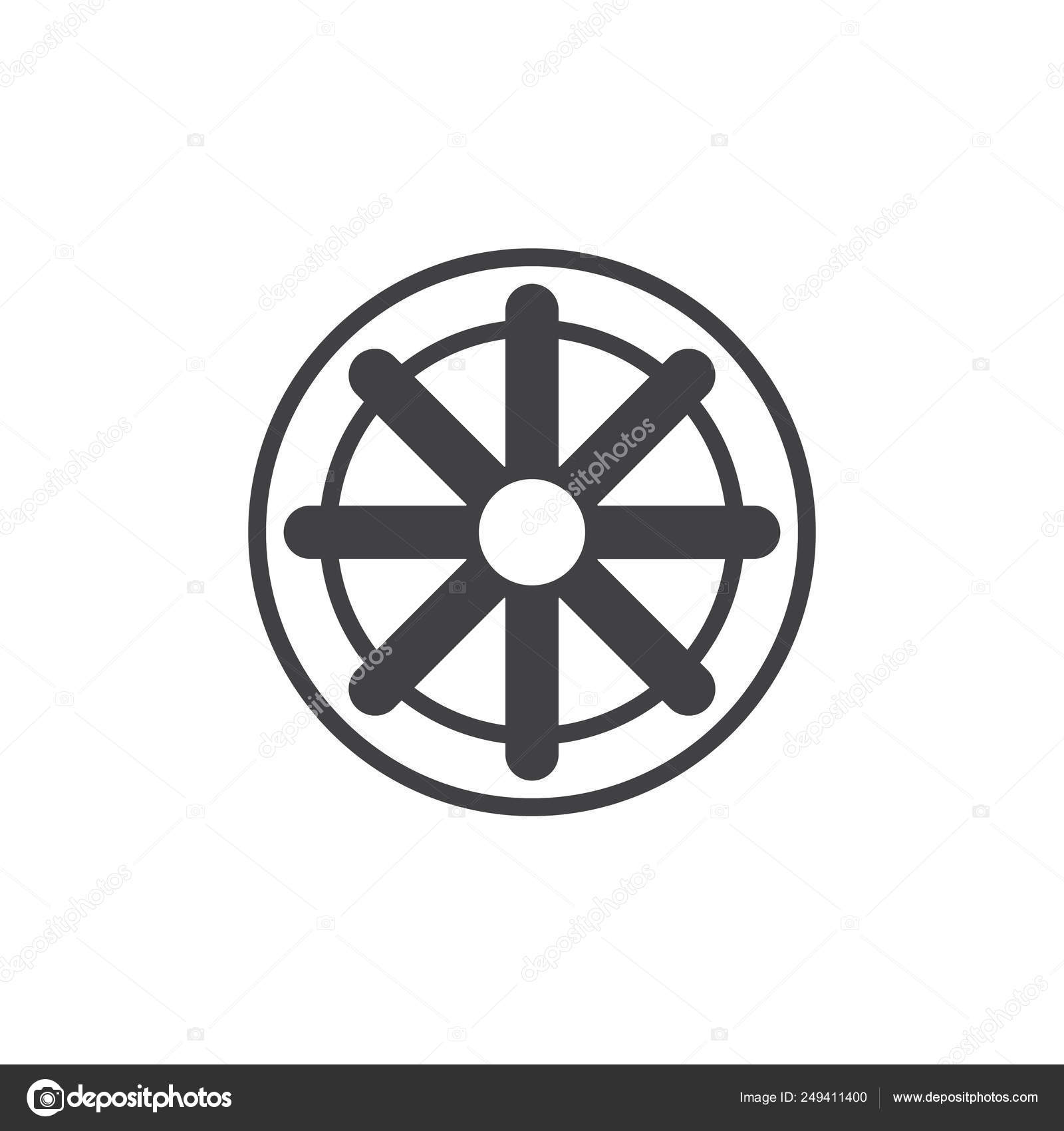 Wheel of Dharma vector icon Stock Vector Image by ©avicons #249411400