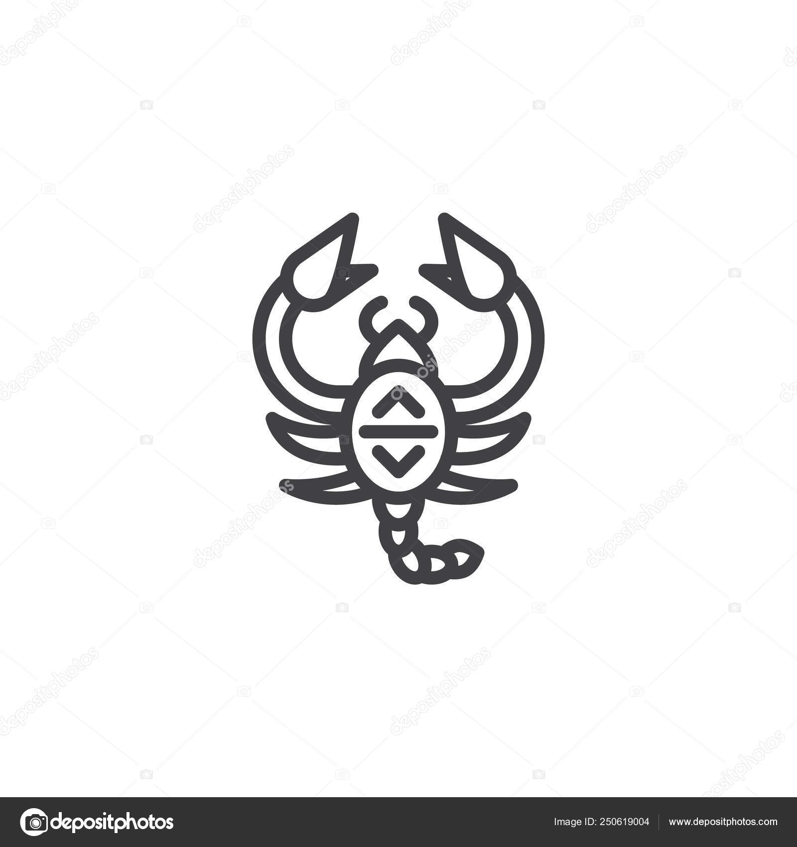 Scorpion zodiac outline icon Stock Vector by ©avicons 250619004