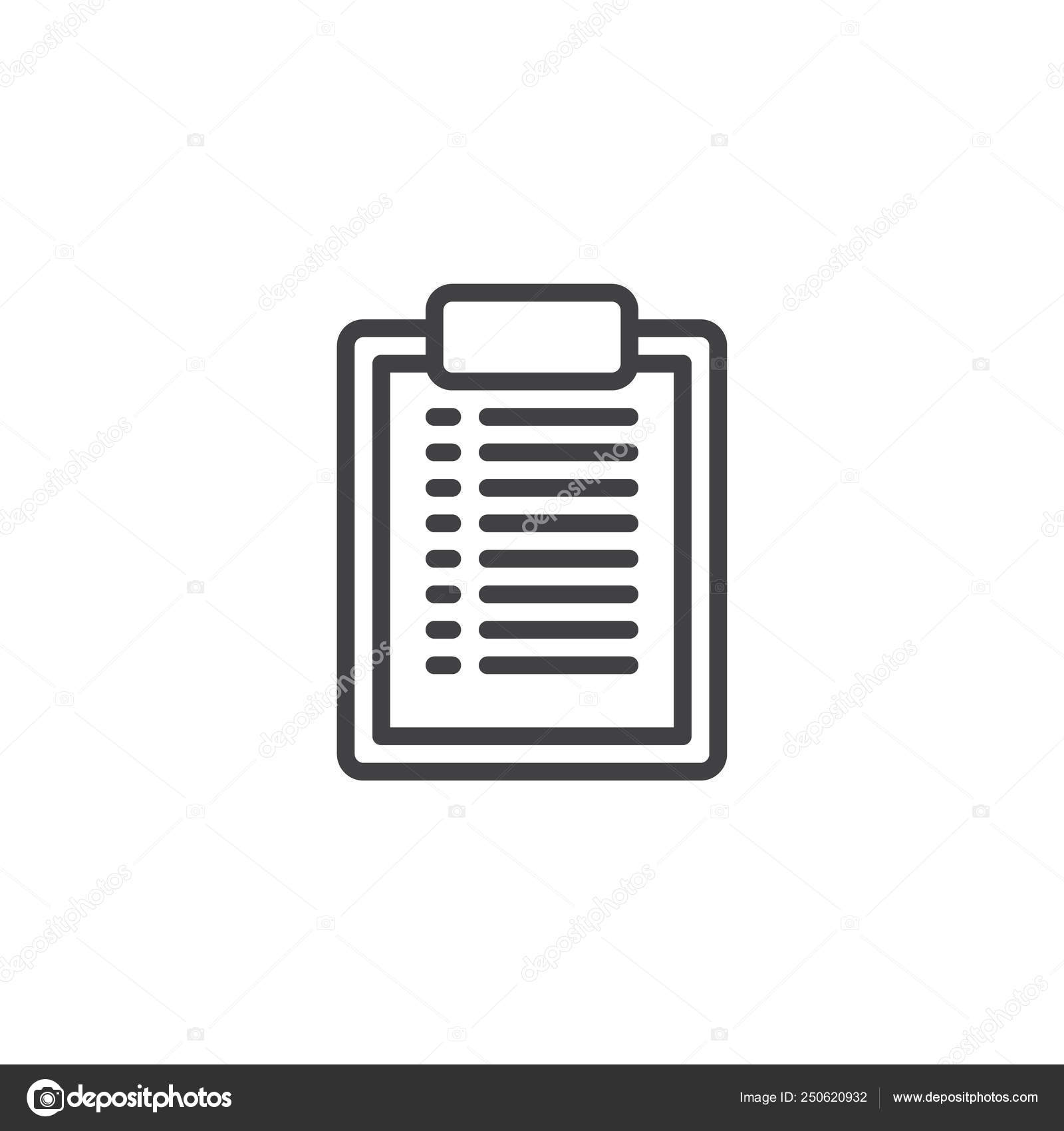 To do list outline icon Stock Vector by ©avicons 250620932