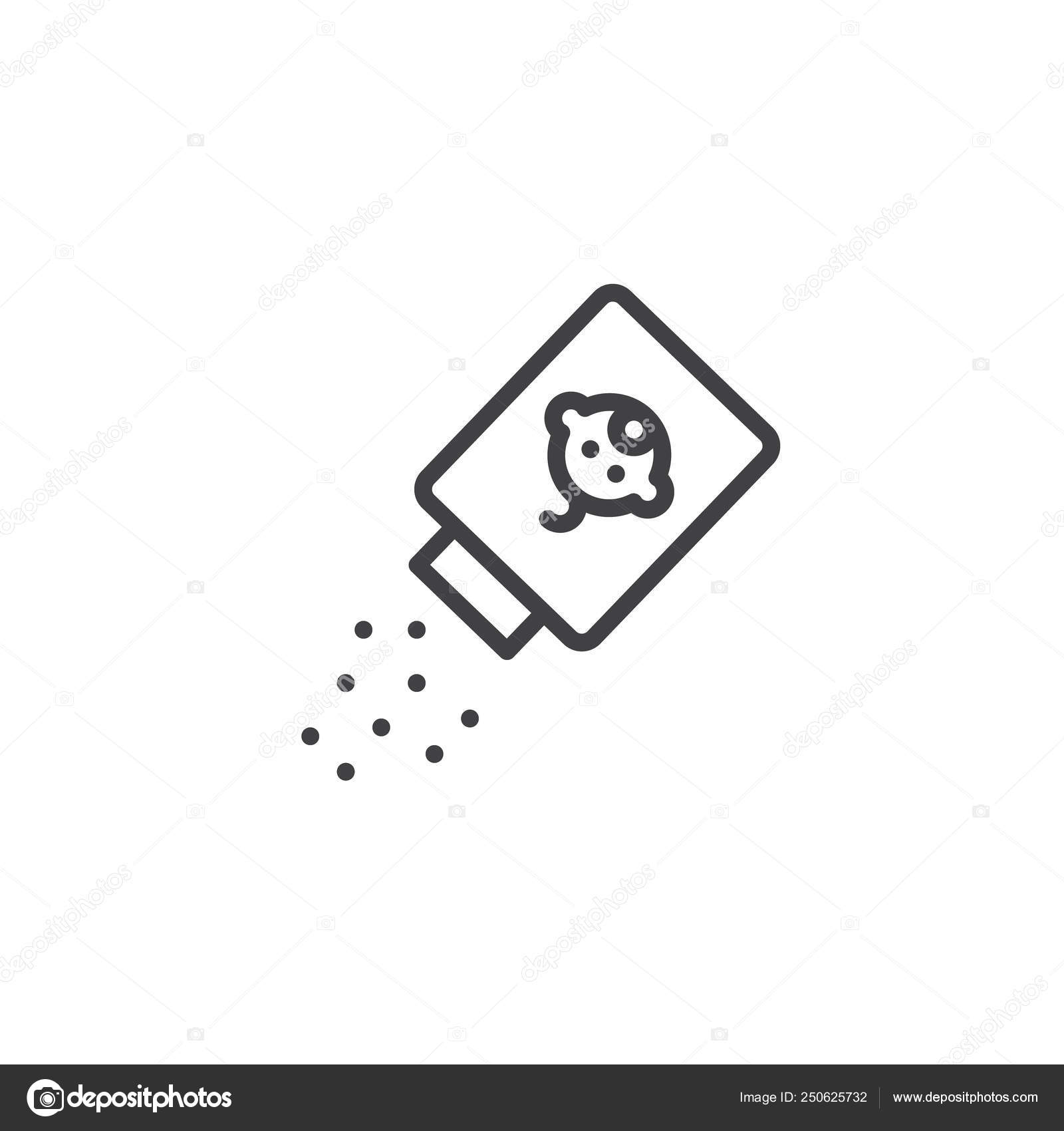 Baby powder outline icon Stock Vector by ©avicons 250625732