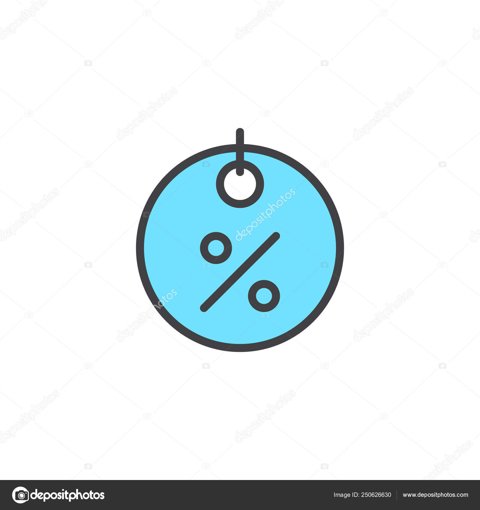 Discount Price Tag Filled Outline Icon Line Vector Sign Linear Stock ...