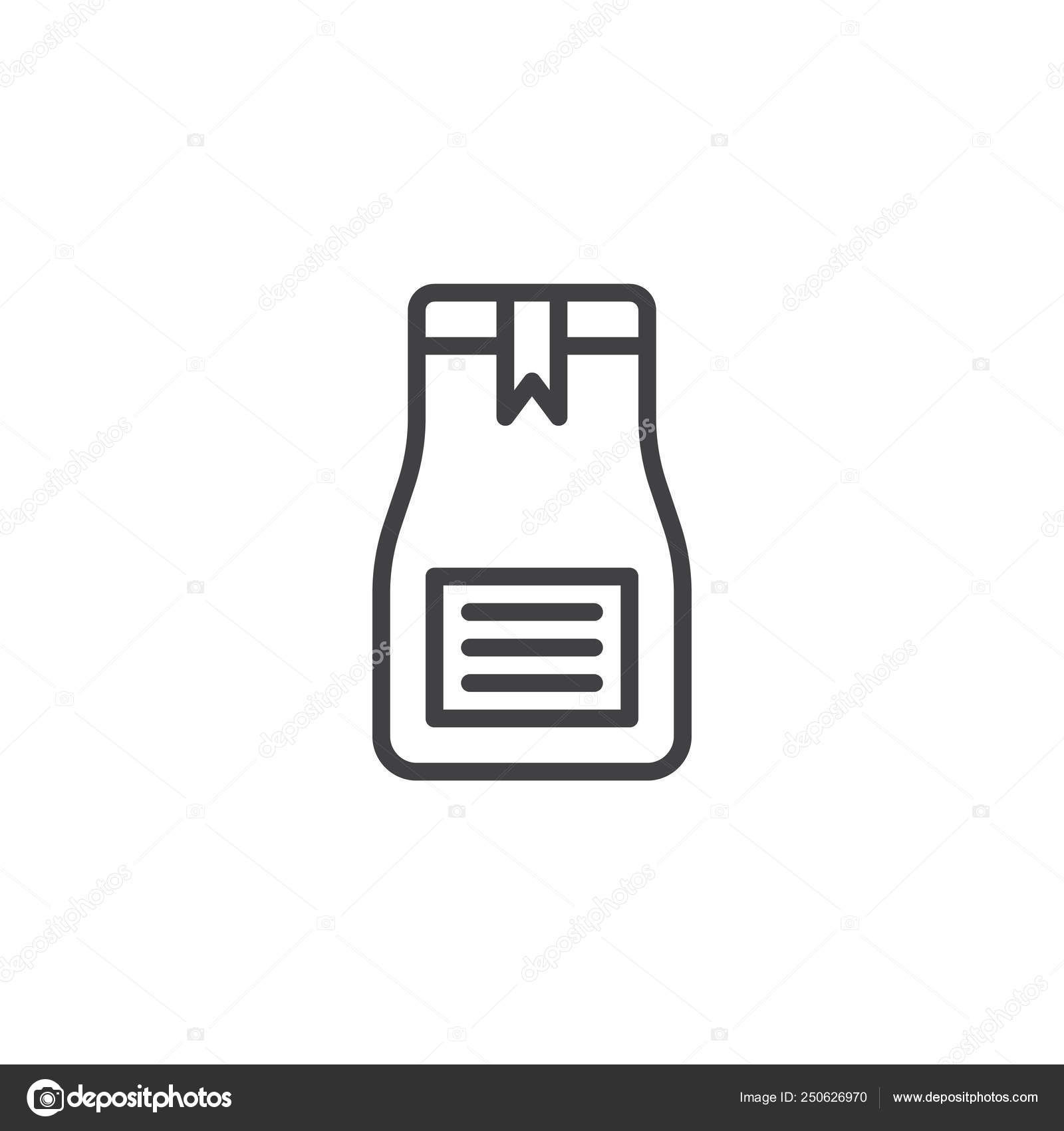Tea bag outline icon Stock Vector by ©avicons 250626970
