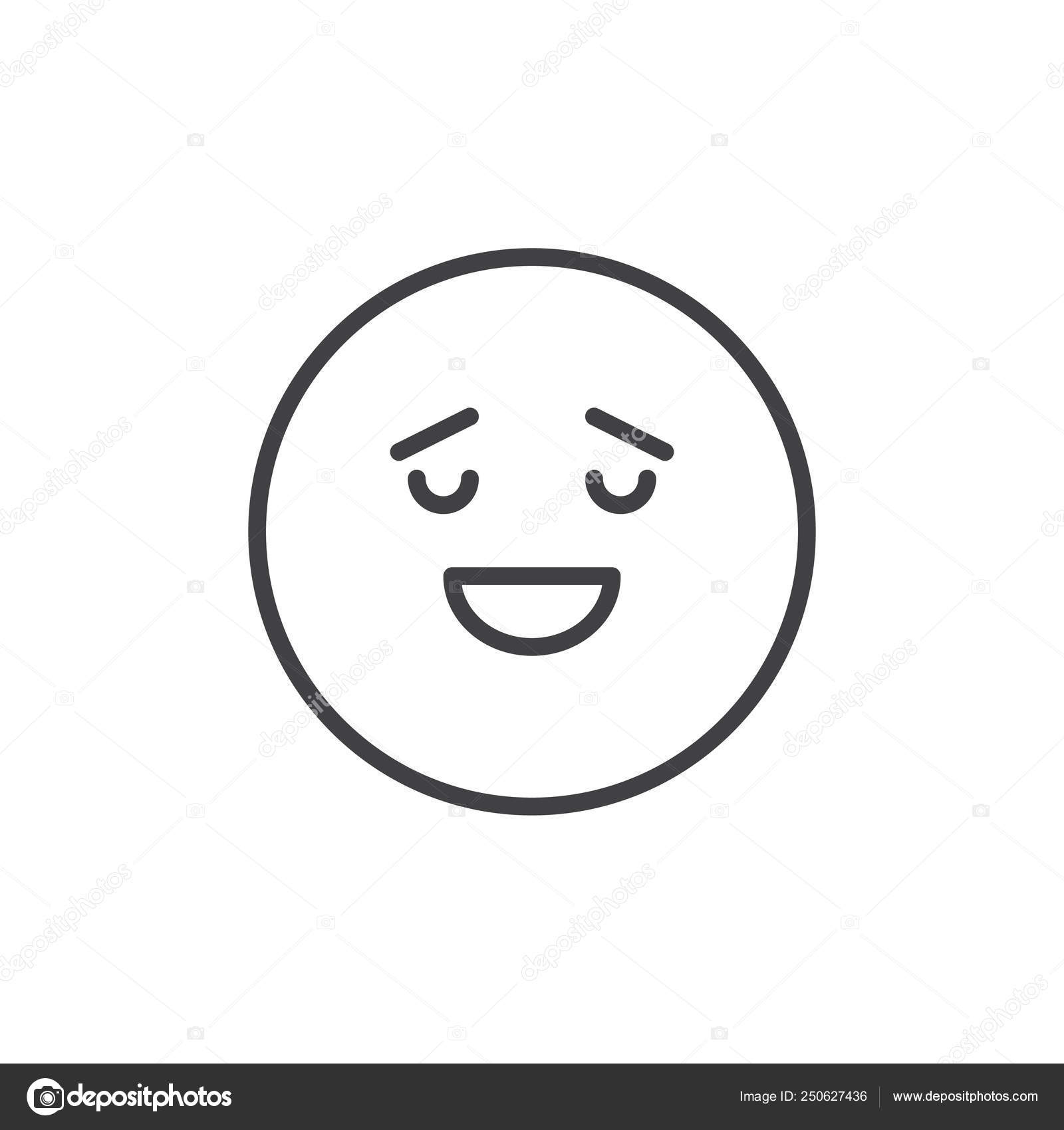 Calm Emoji Clipart Black And White at Martha Brugger blog