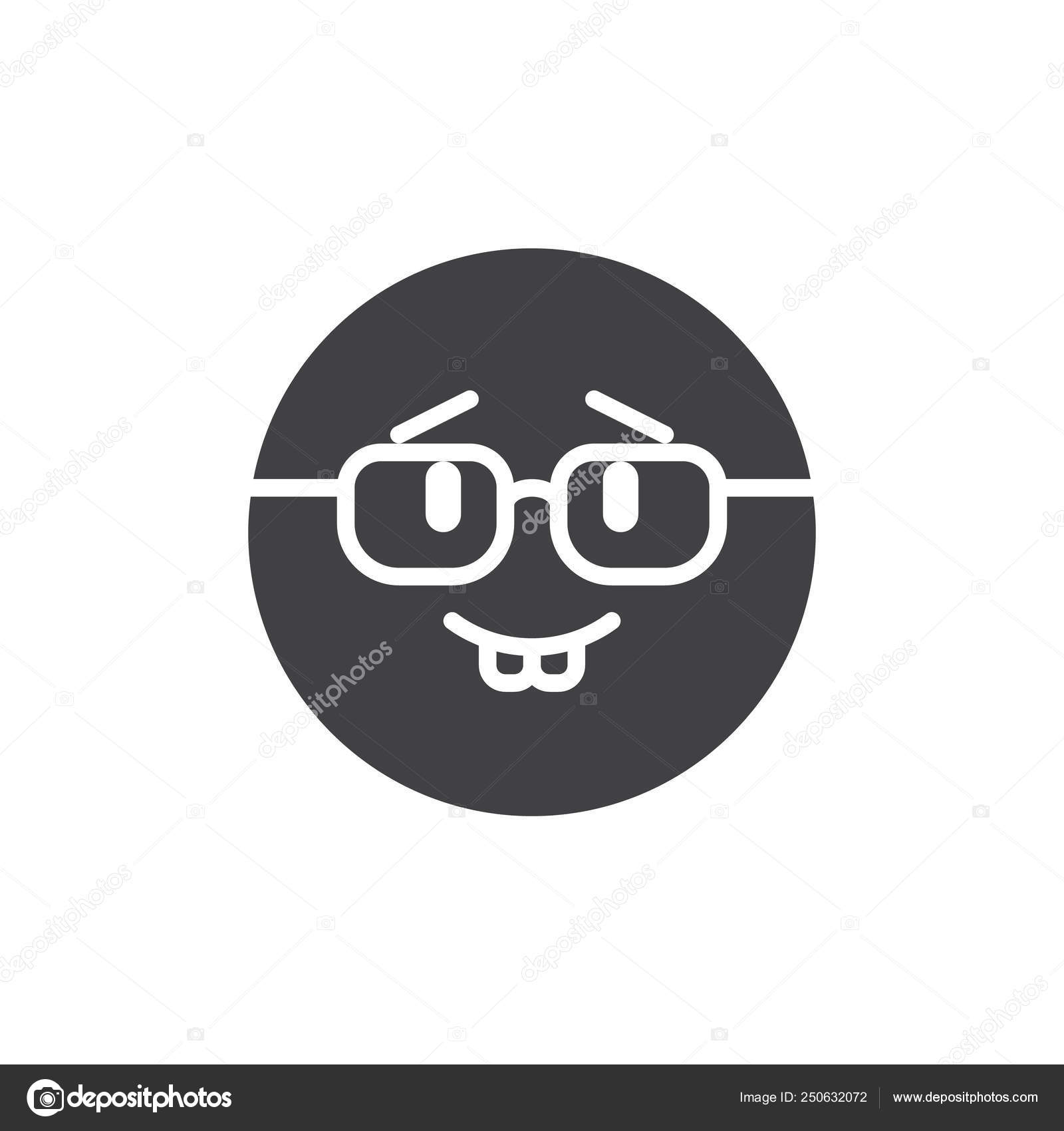 Nerd emoticon vector icon Stock Vector Image by ©avicons #250632072