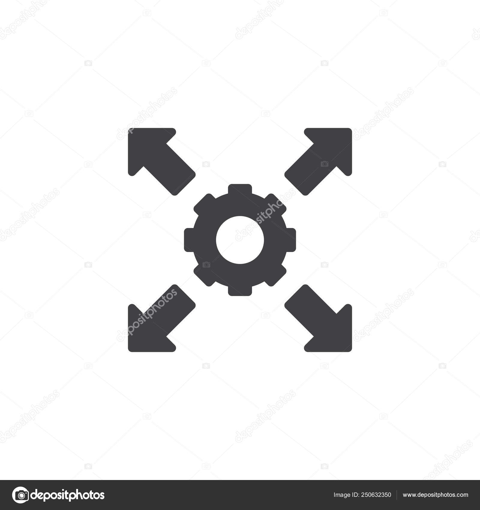 Cog Gear and arrows vector icon Stock Vector Image by ©avicons #250632350