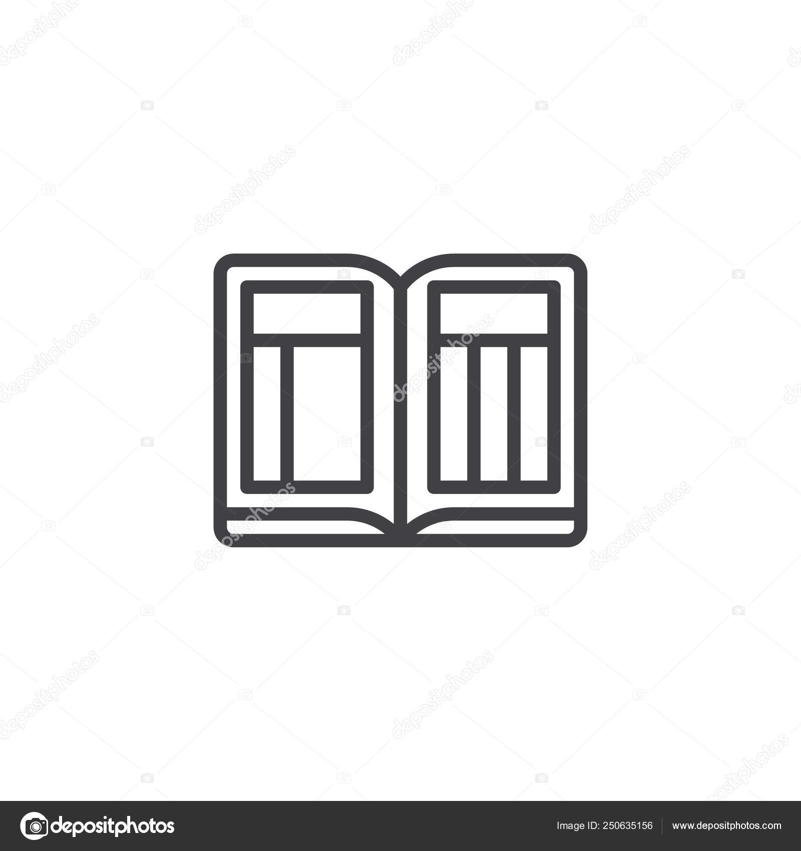 Magazine Section outline icon Stock Vector Image by ©avicons #250635156