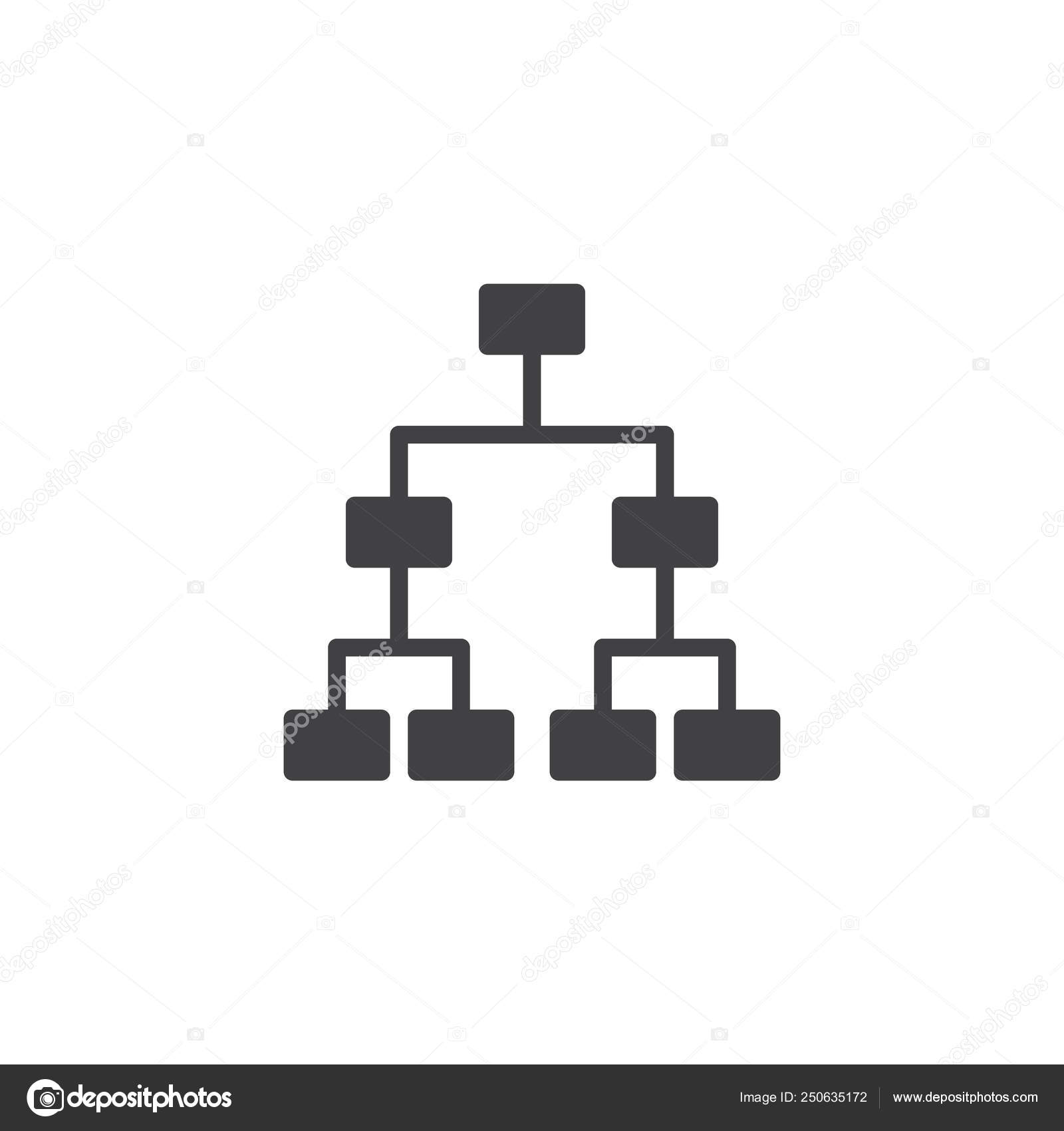 Hierarchical structure vector icon Stock Vector by ©avicons #250635172