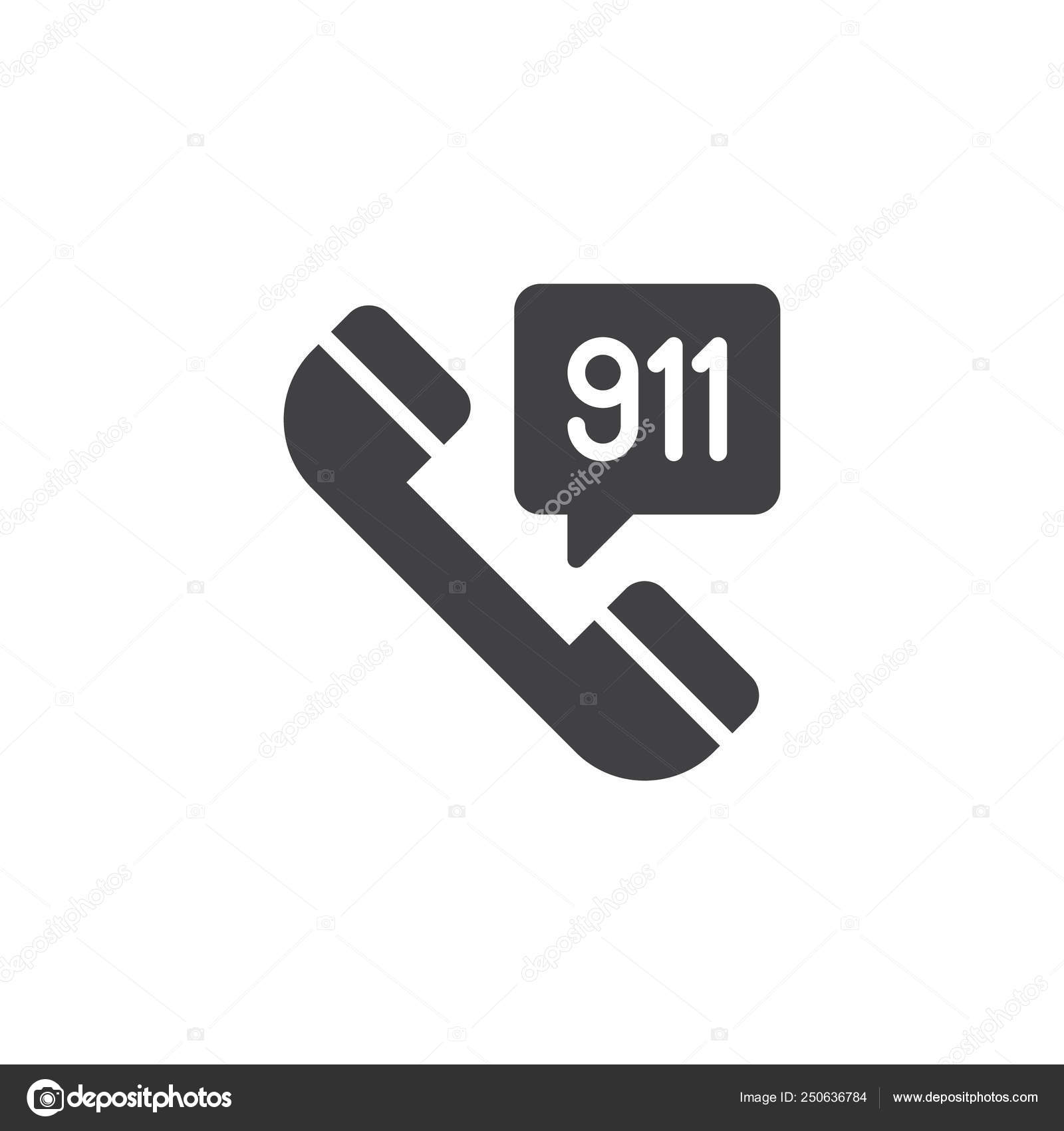 Emergency call vector icon Stock Vector by ©avicons 250636784