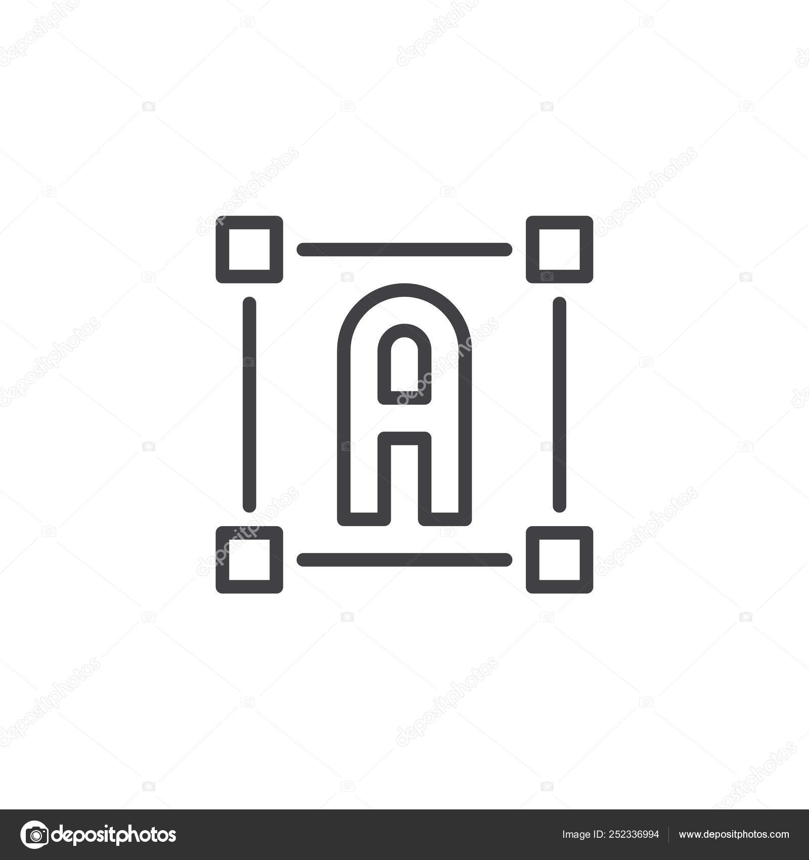 Font resize outline icon Stock Vector Image by ©avicons #252336994