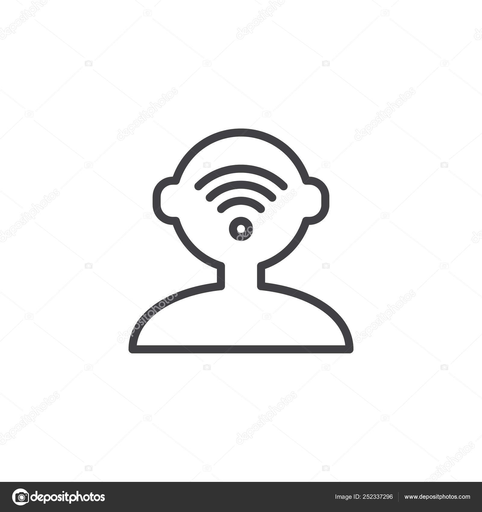 Person Broadcasting outline icon Stock Vector by ©avicons 252337296