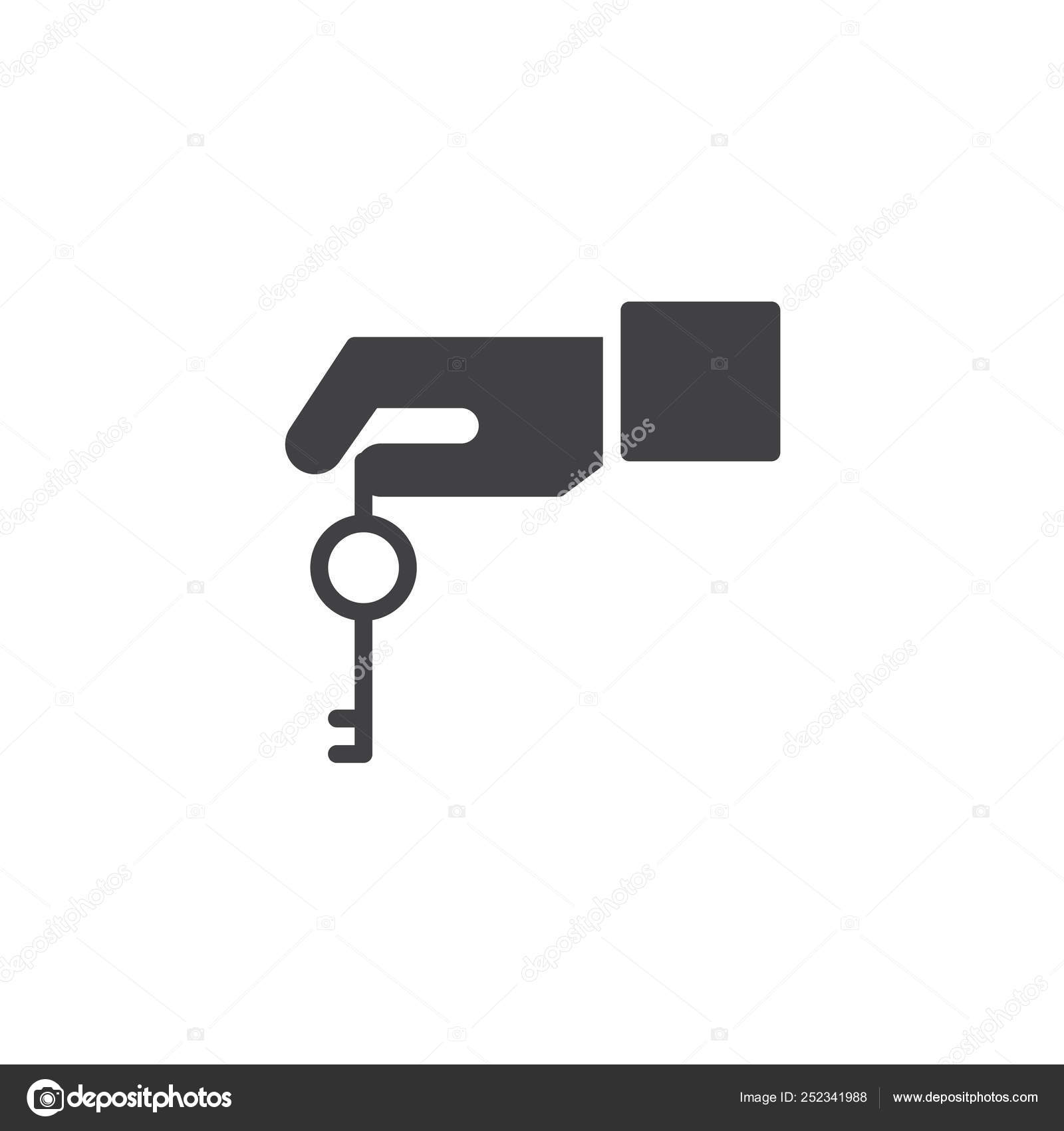 Hand with key vector icon Stock Vector by ©avicons 252341988