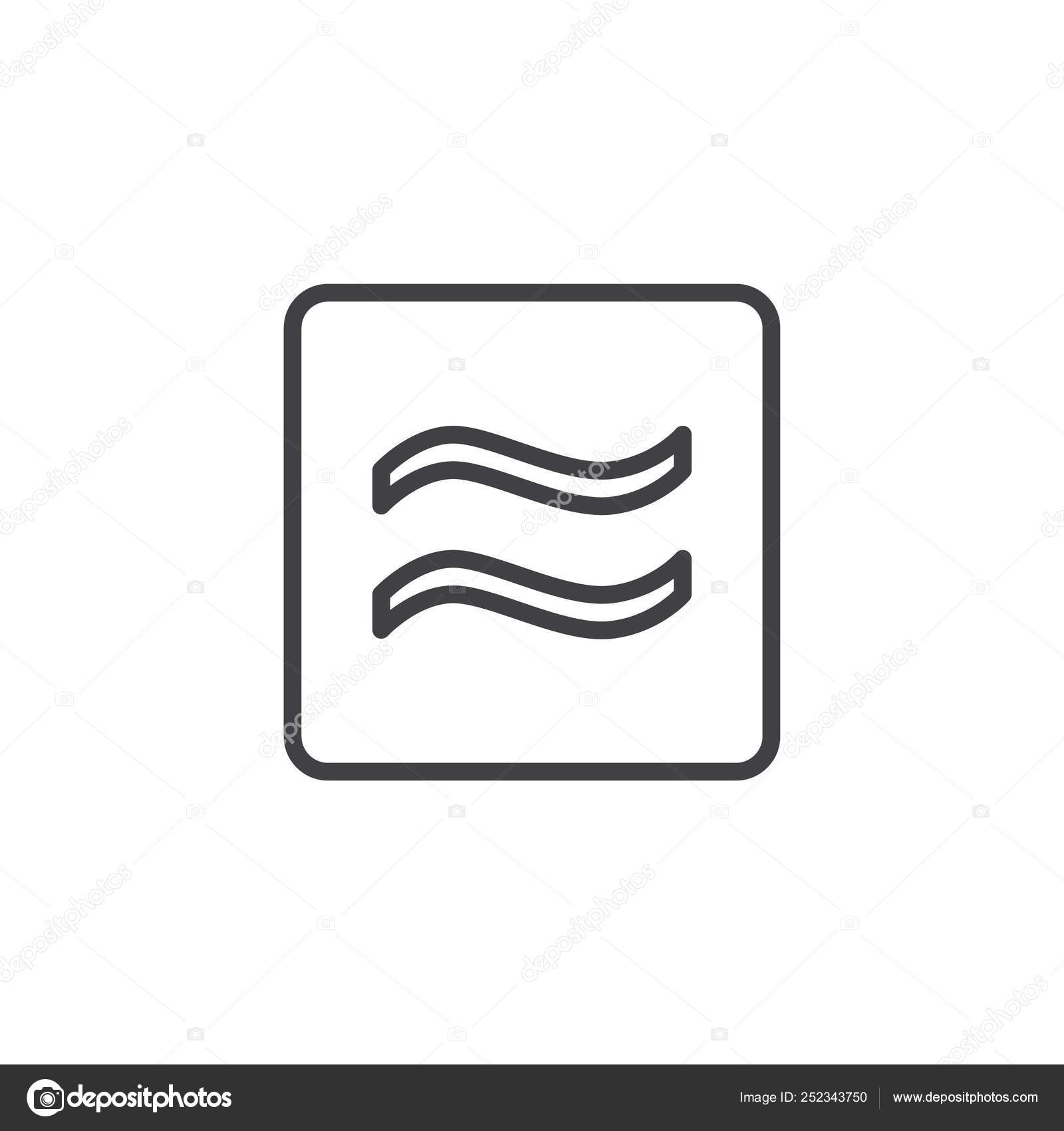 Approximately equal outline icon Stock Vector Image by ©avicons #252343750