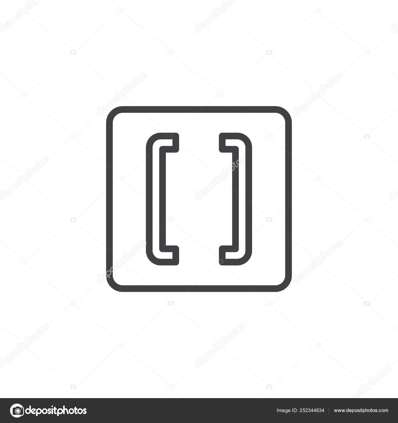 Mathematics Brackets outline icon Stock Vector by ©avicons 252344834