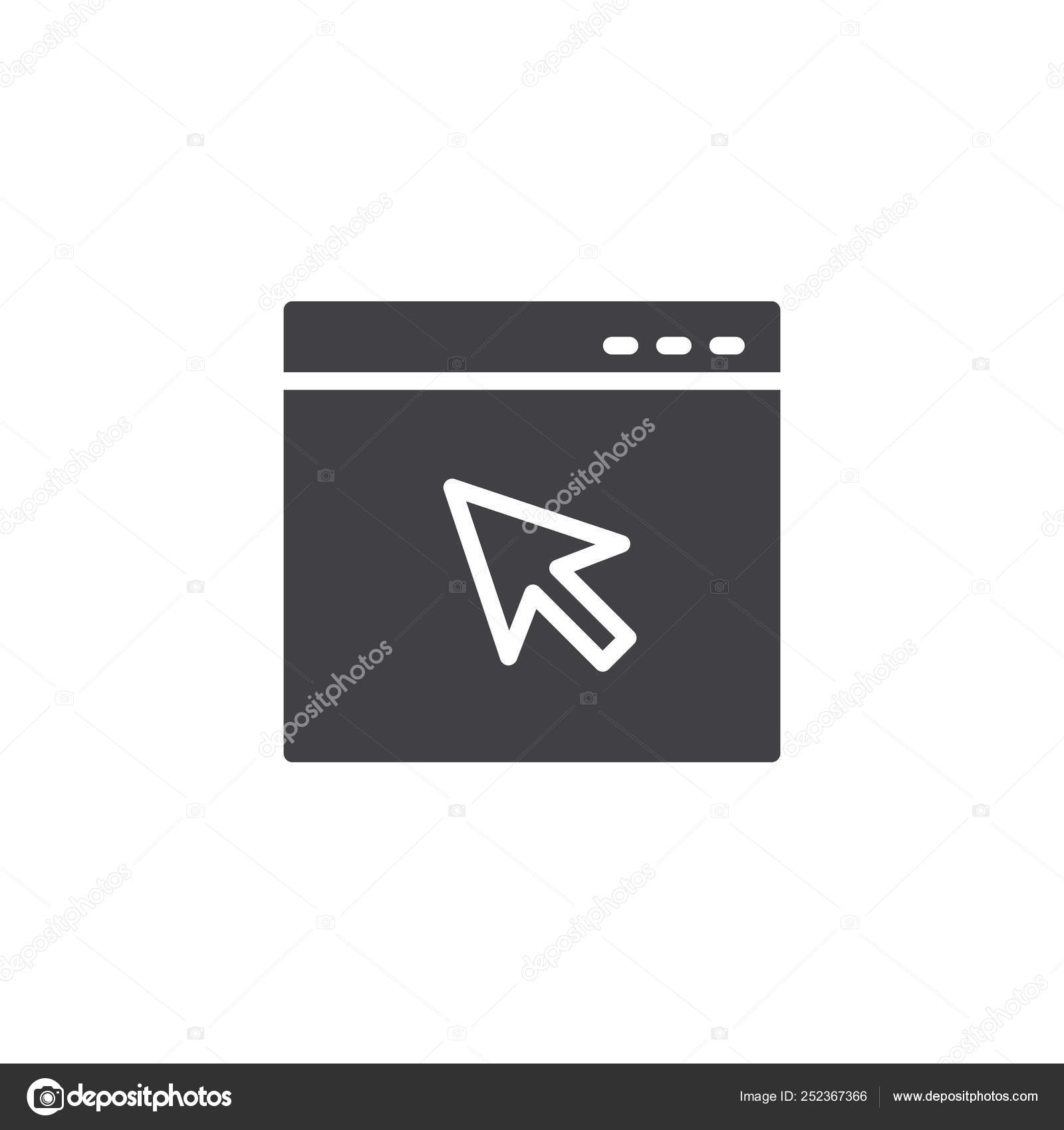 Browser window and cursor vector icon Stock Vector Image by ©avicons ...