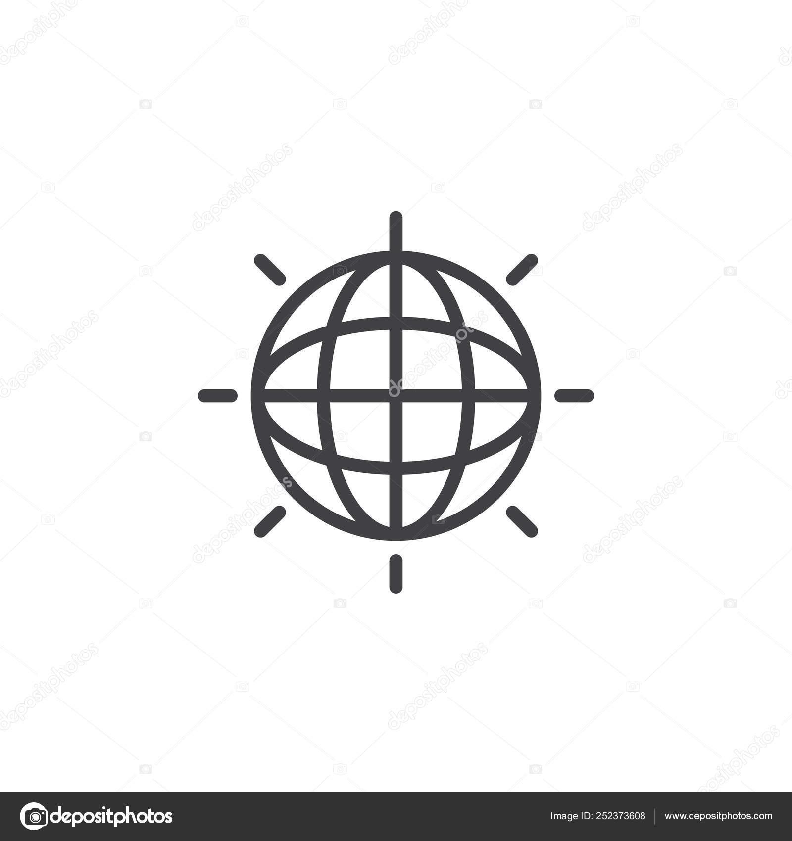 Bright mirror ball outline icon Stock Vector by ©avicons 252373608