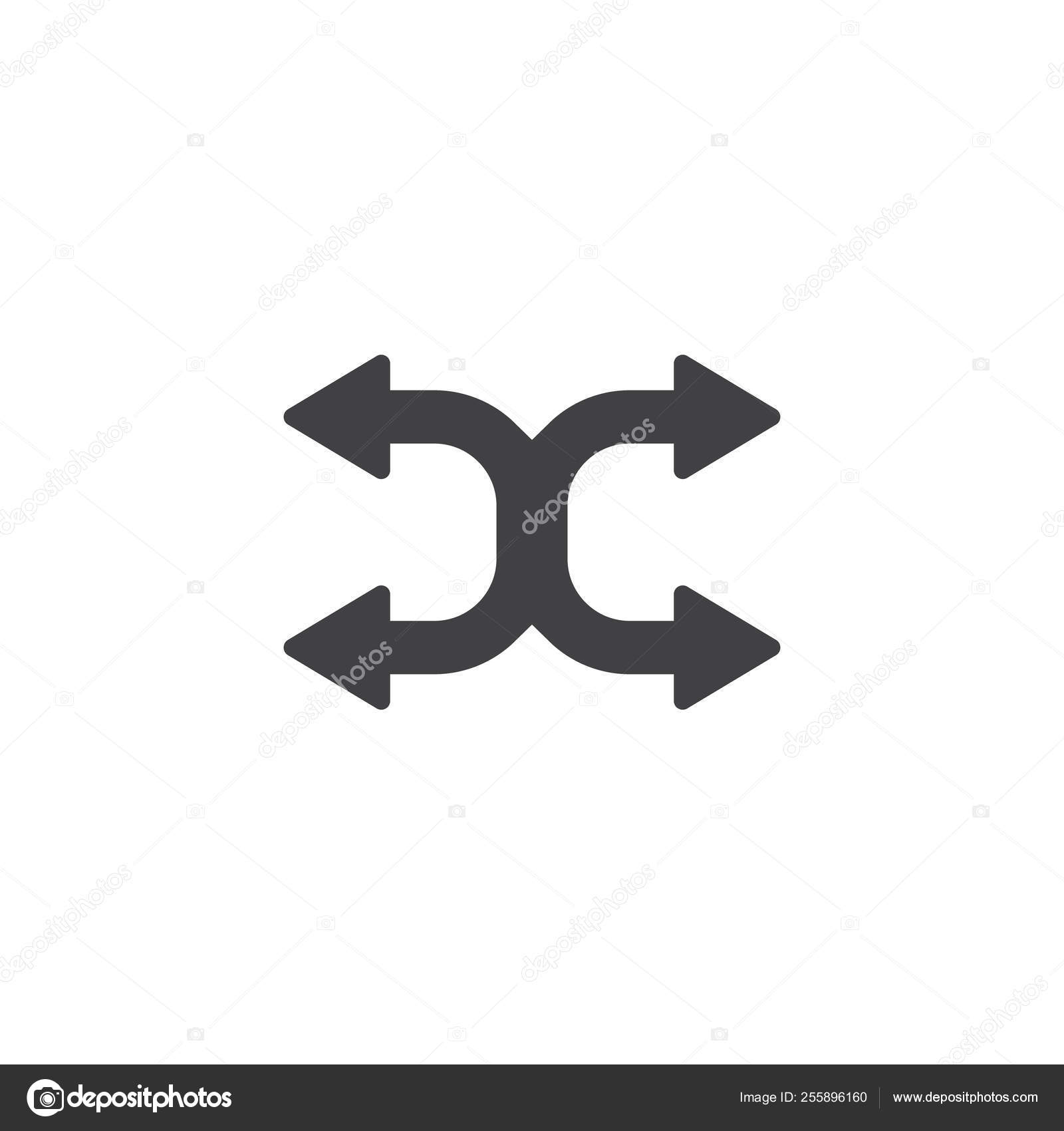 Shuffle curved arrows vector icon Stock Vector Image by ©avicons #255896160