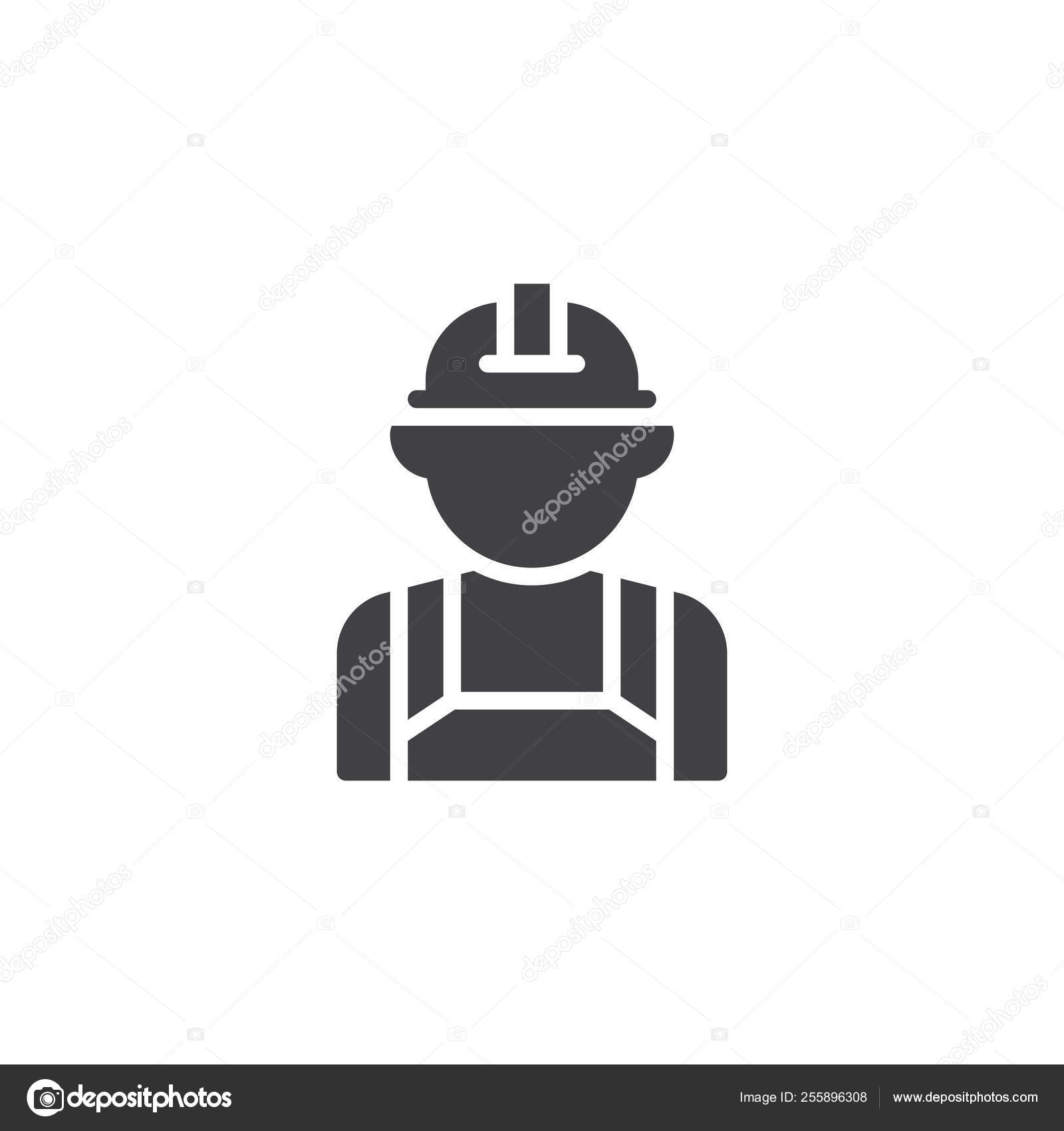 Industrial worker vector icon Stock Vector by ©avicons 255896308