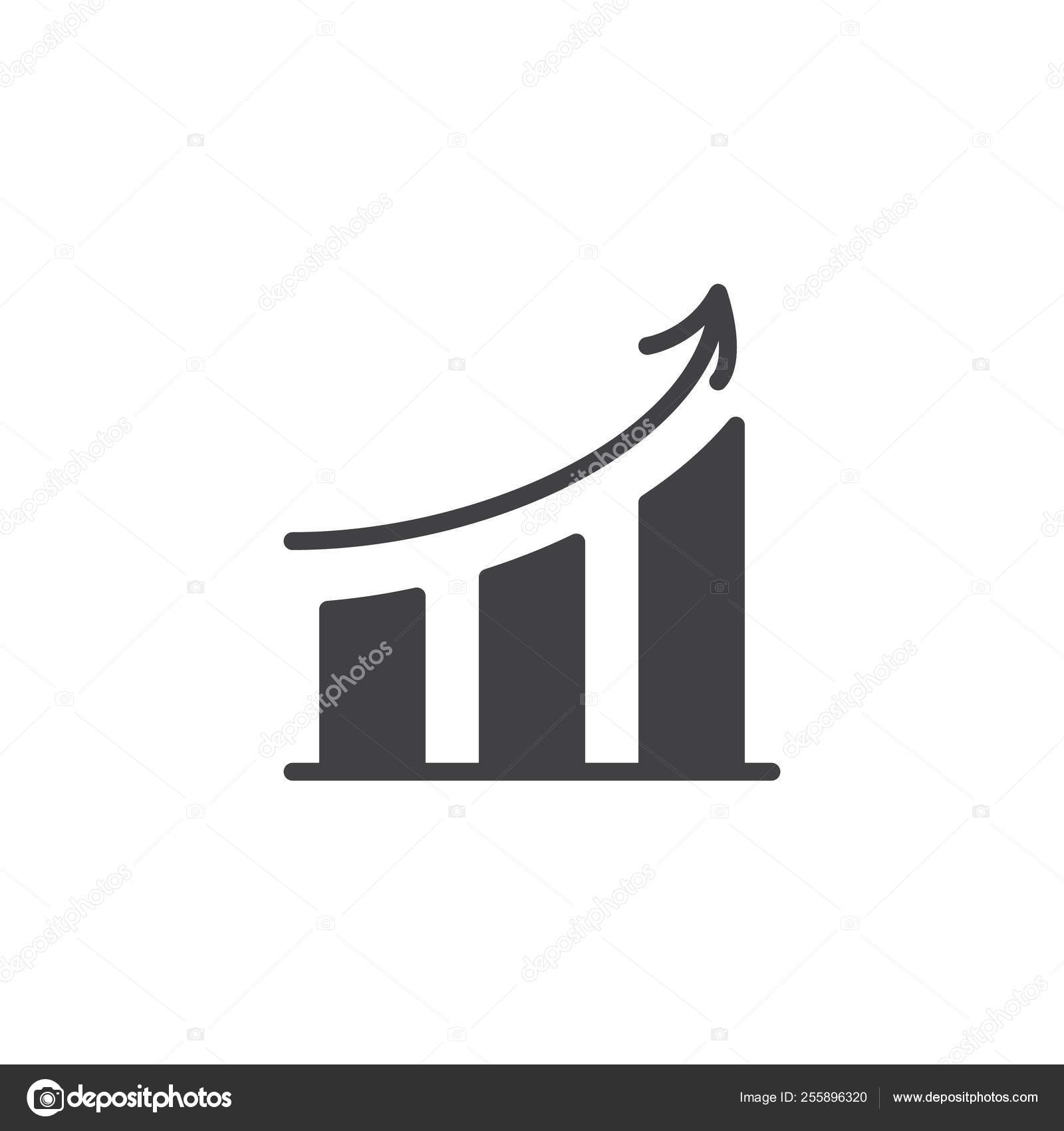 Growth chart vector icon Stock Vector Image by ©avicons #255896320