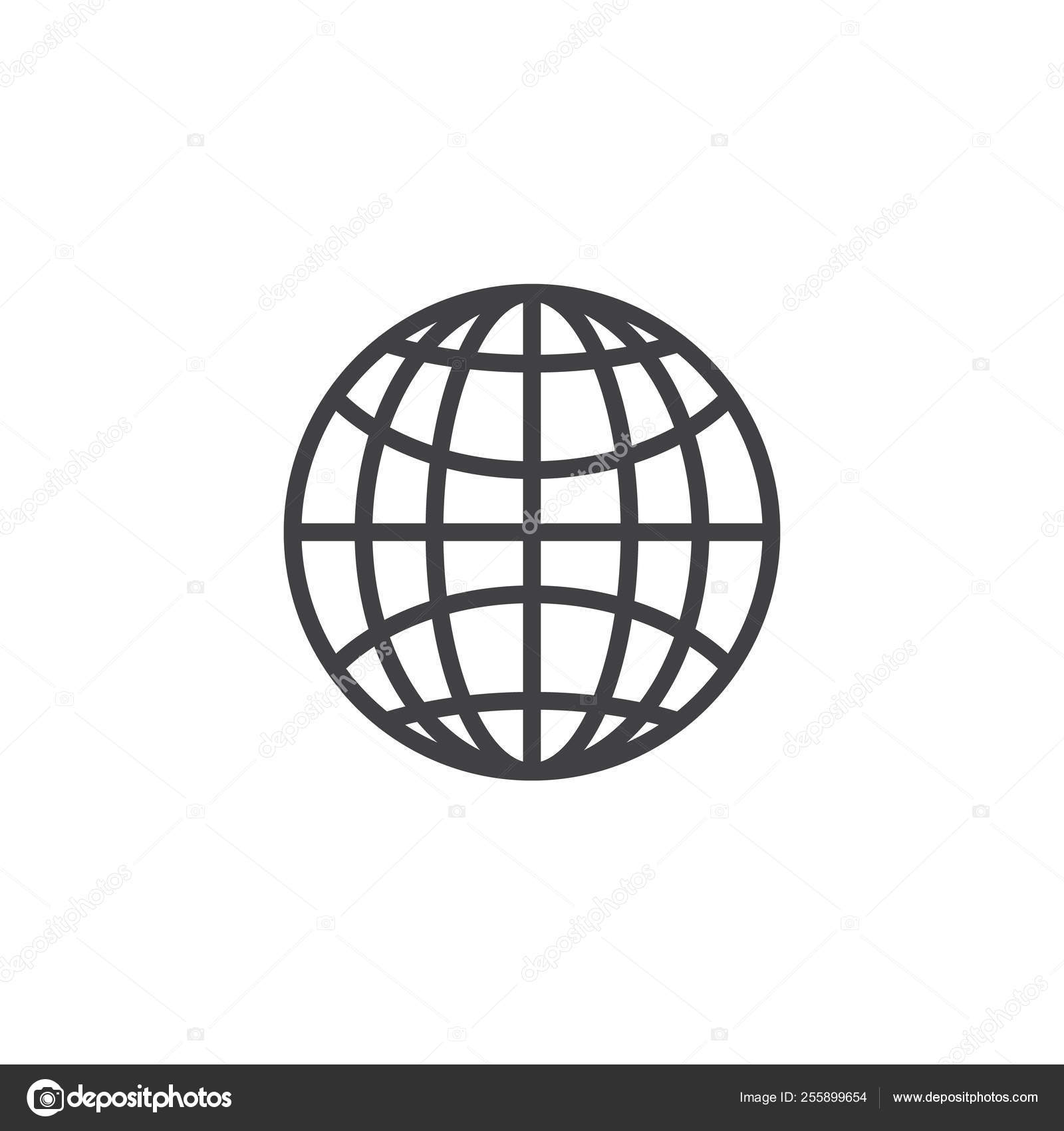 Globe grid line icon Stock Vector by ©avicons 255899654