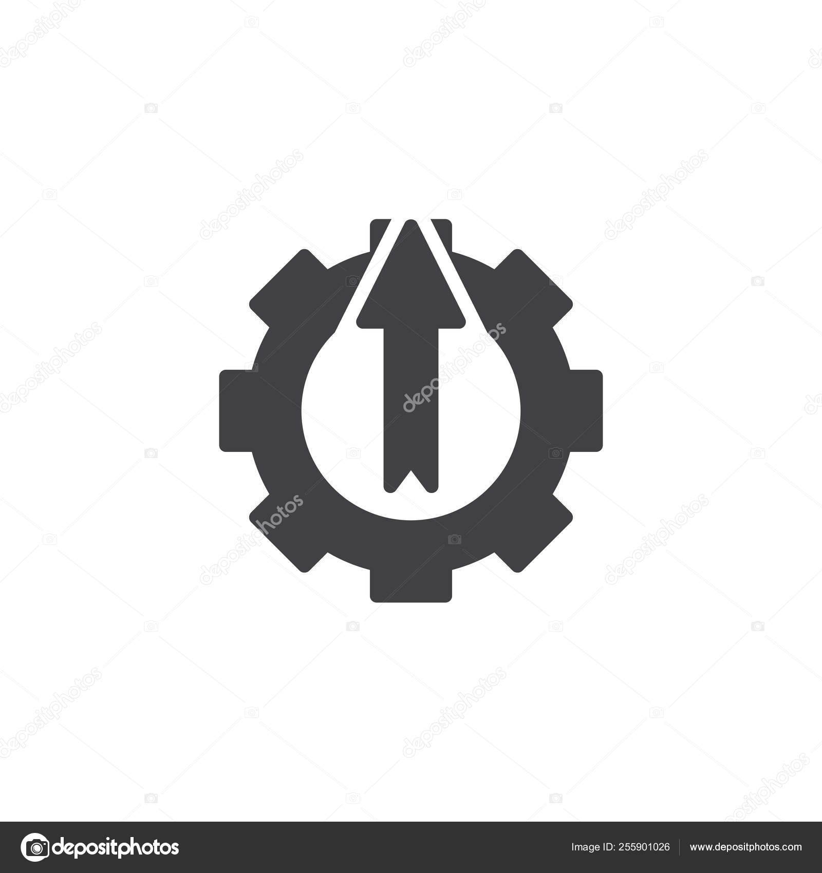 Gear with arrow up vector icon Stock Vector Image by ©avicons #255901026