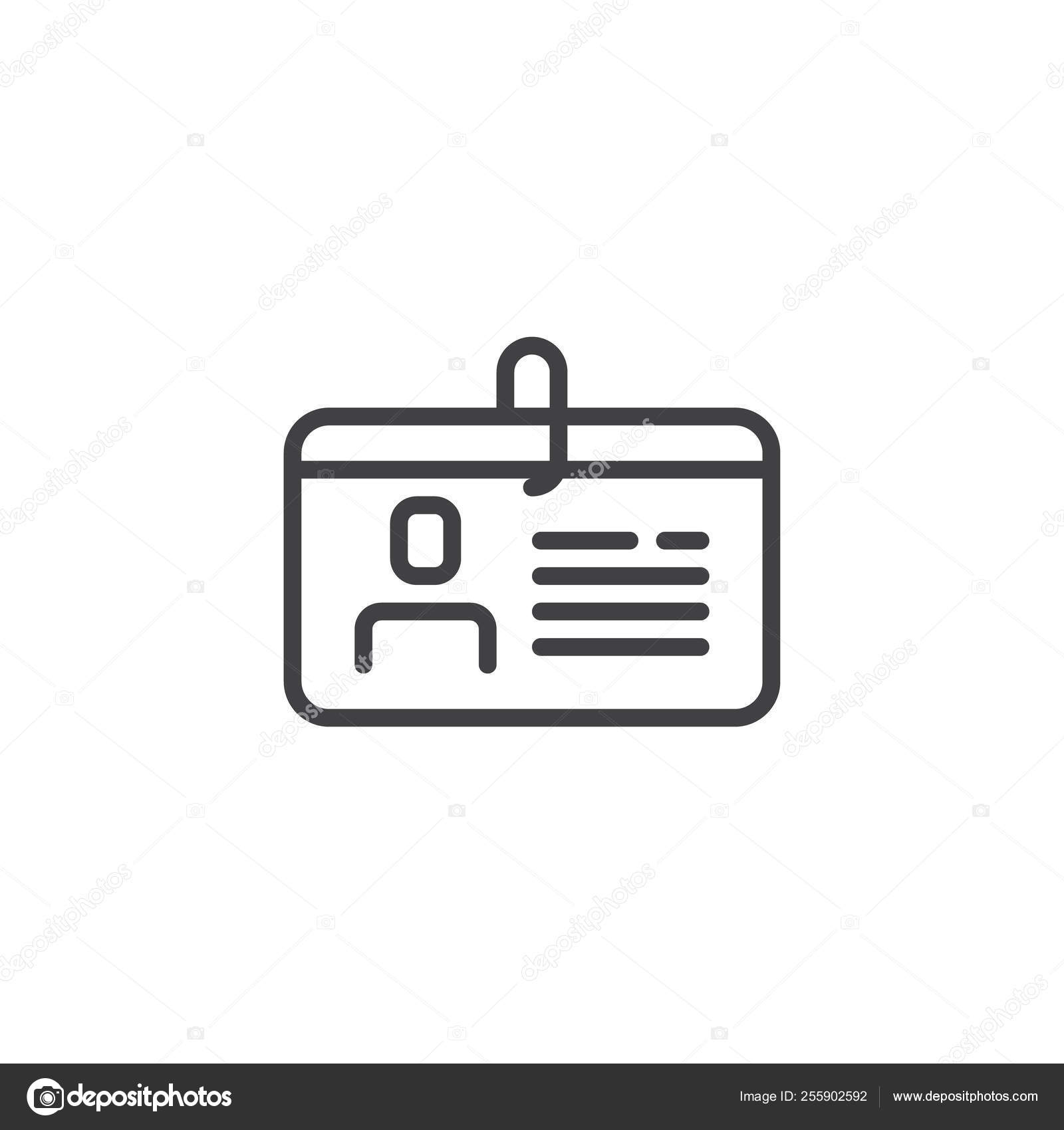 Driver license line icon Stock Vector by ©avicons 255902592