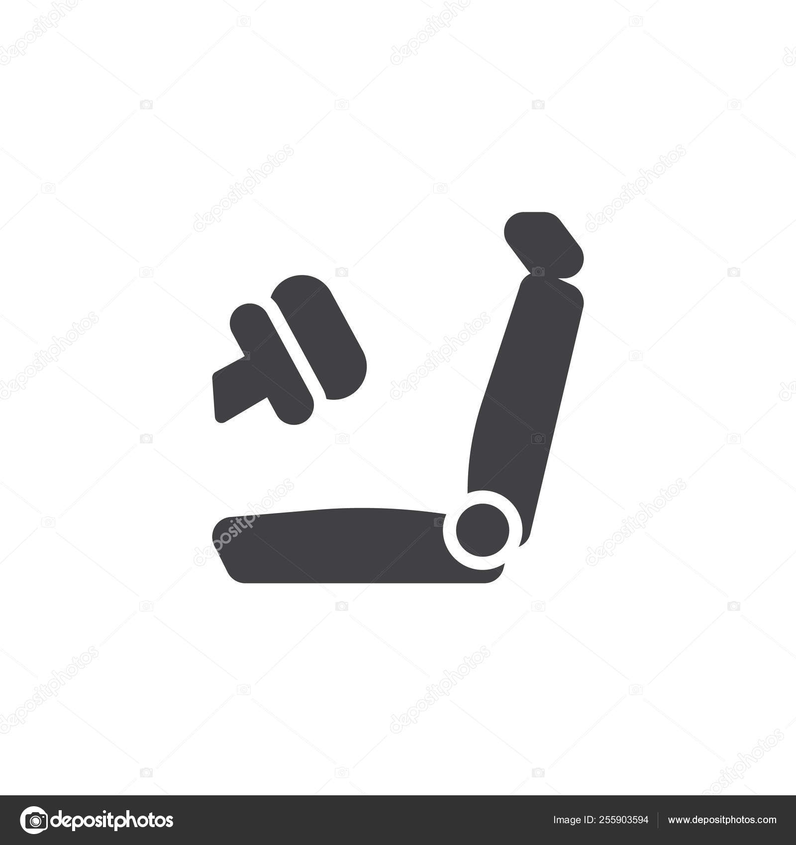 Car seat and airbag vector icon Stock Vector by ©avicons 255903594