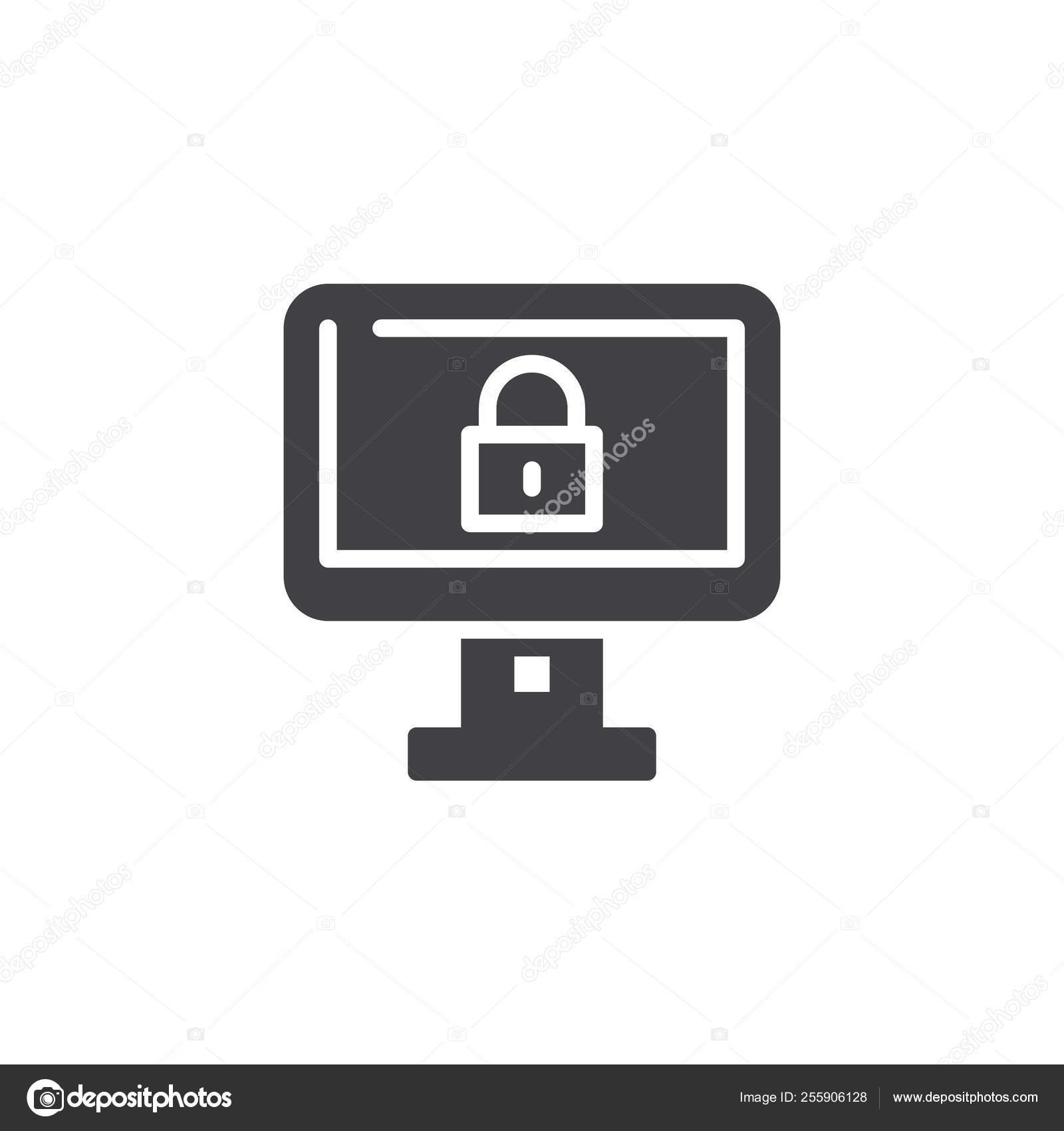 Computer security vector icon Stock Vector by ©avicons 255906128
