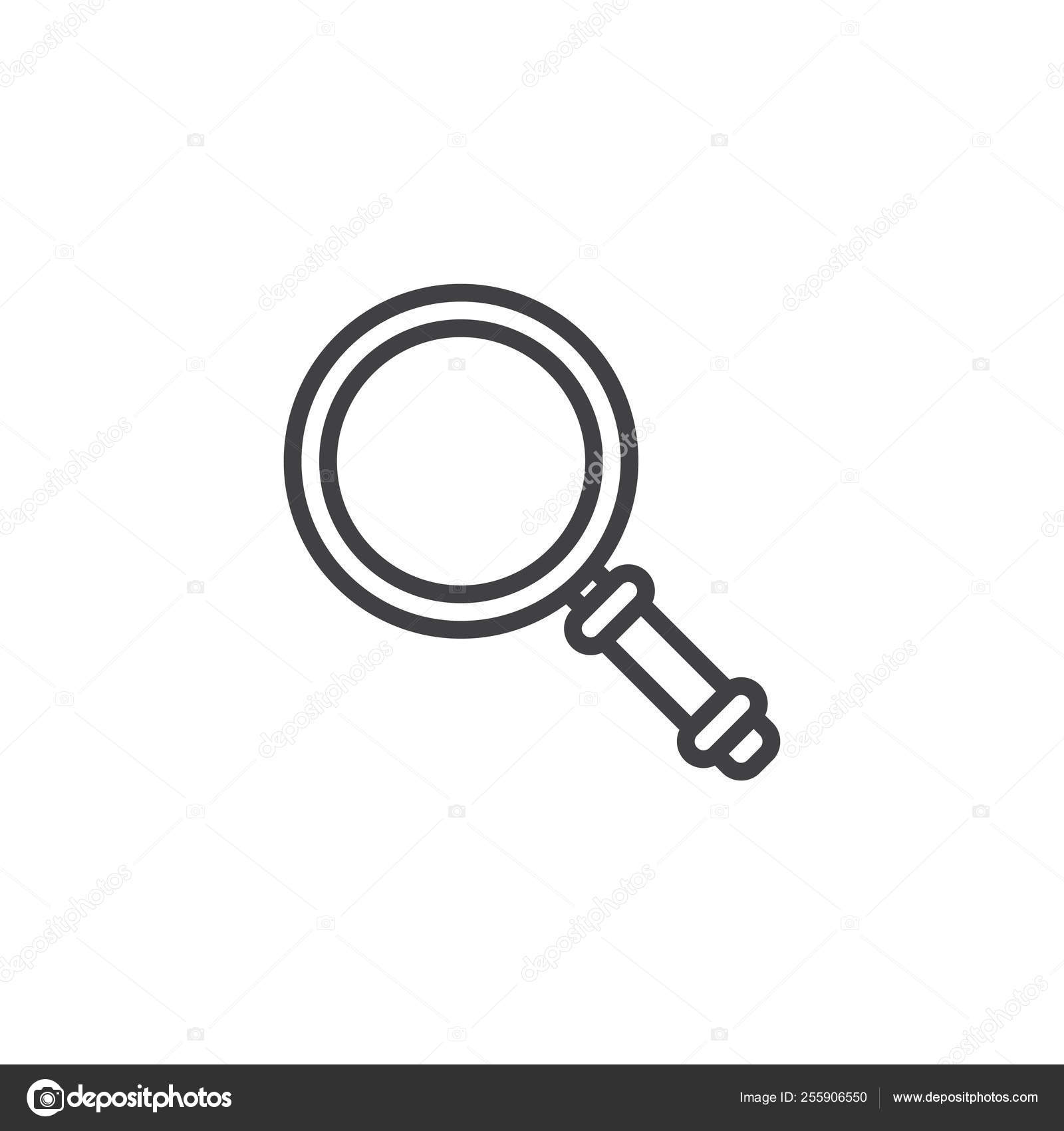 Magnifying glass line icon Stock Vector by ©avicons 255906550