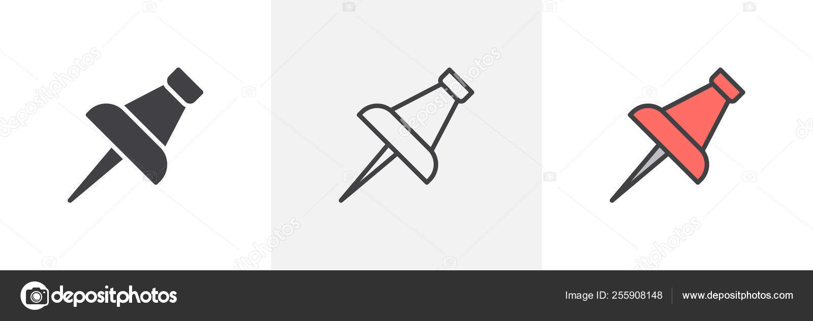 Push pin icon Stock Vector by ©avicons 255908148