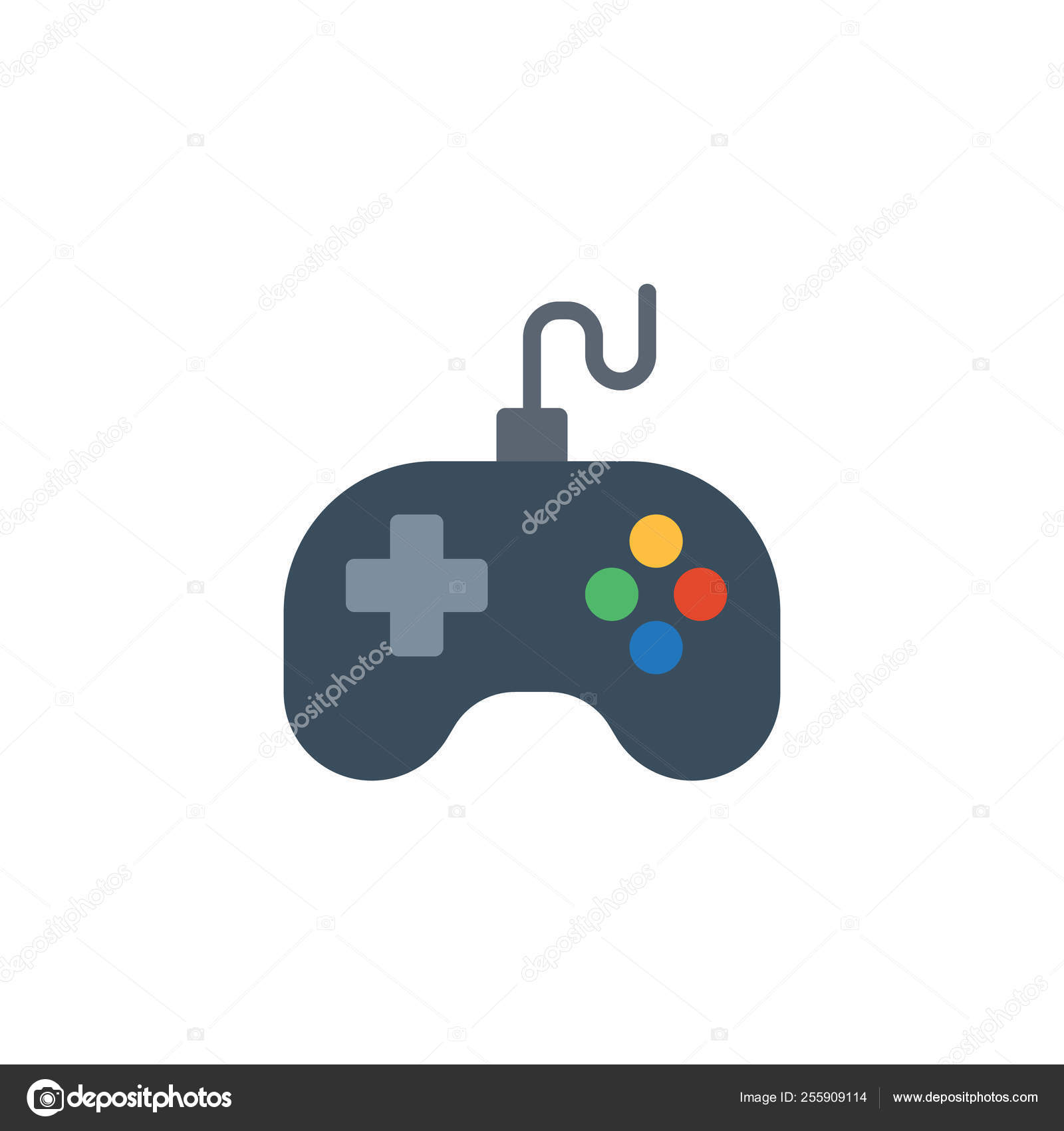 Game controller flat icon Stock Vector by ©avicons 255909114