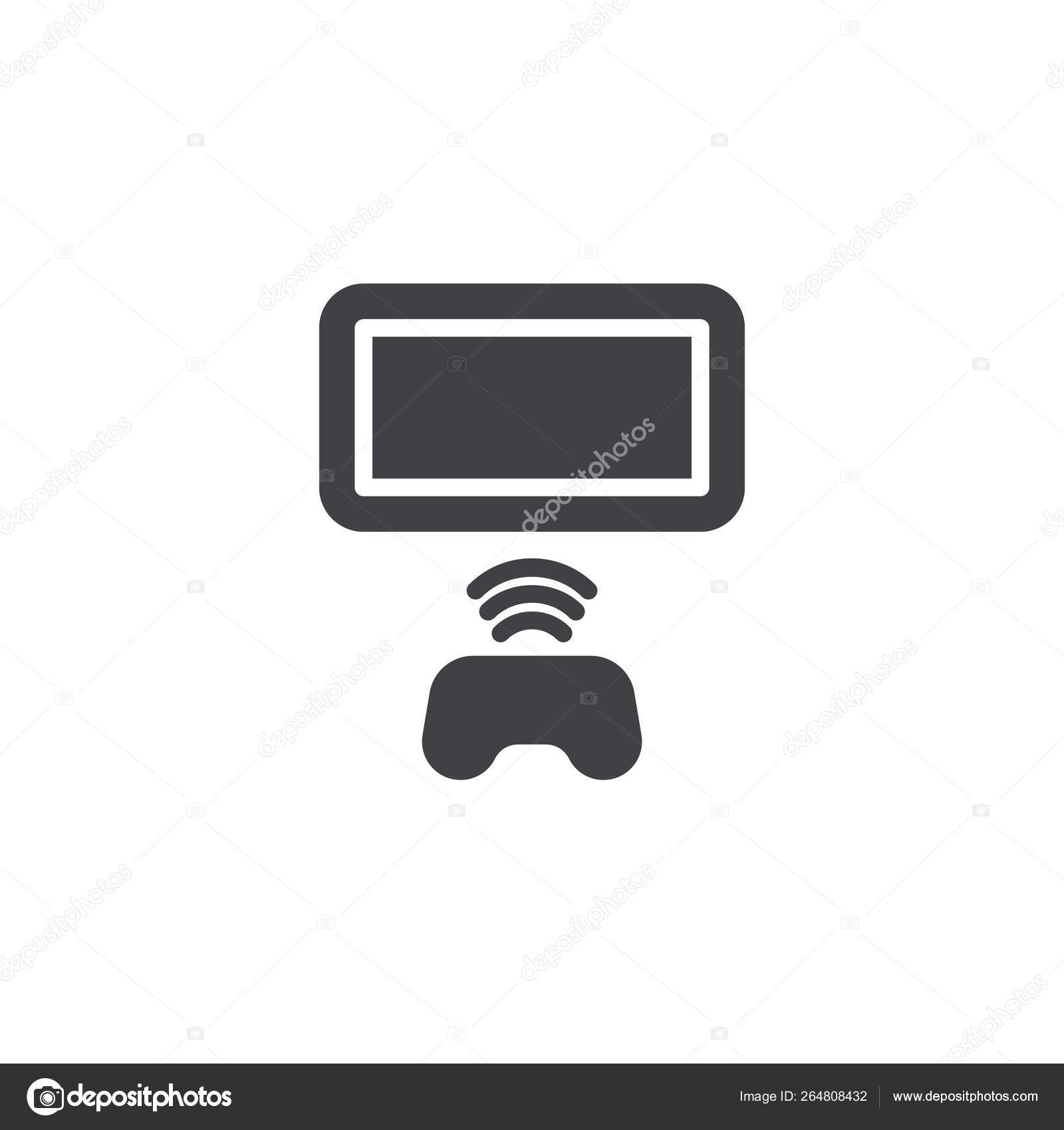 Wireless connection gamepad controller vector icon Stock Vector Image ...