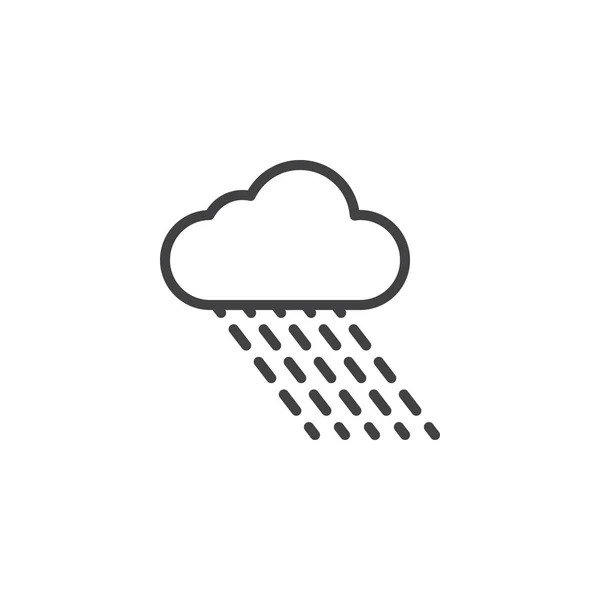 Rainfall Line Icon Outline Vector Sign Linear Style Pictogram Isolated ...