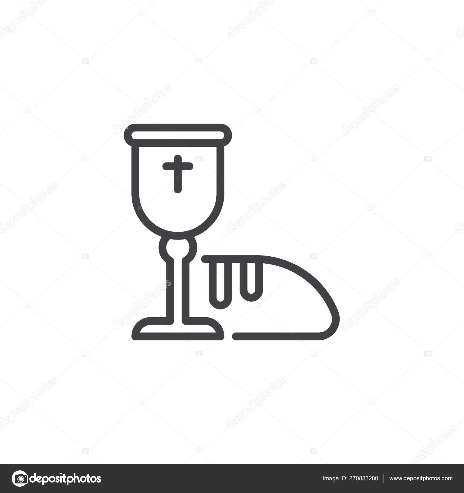 Holy communion line icon Stock Vector by ©avicons 270883280