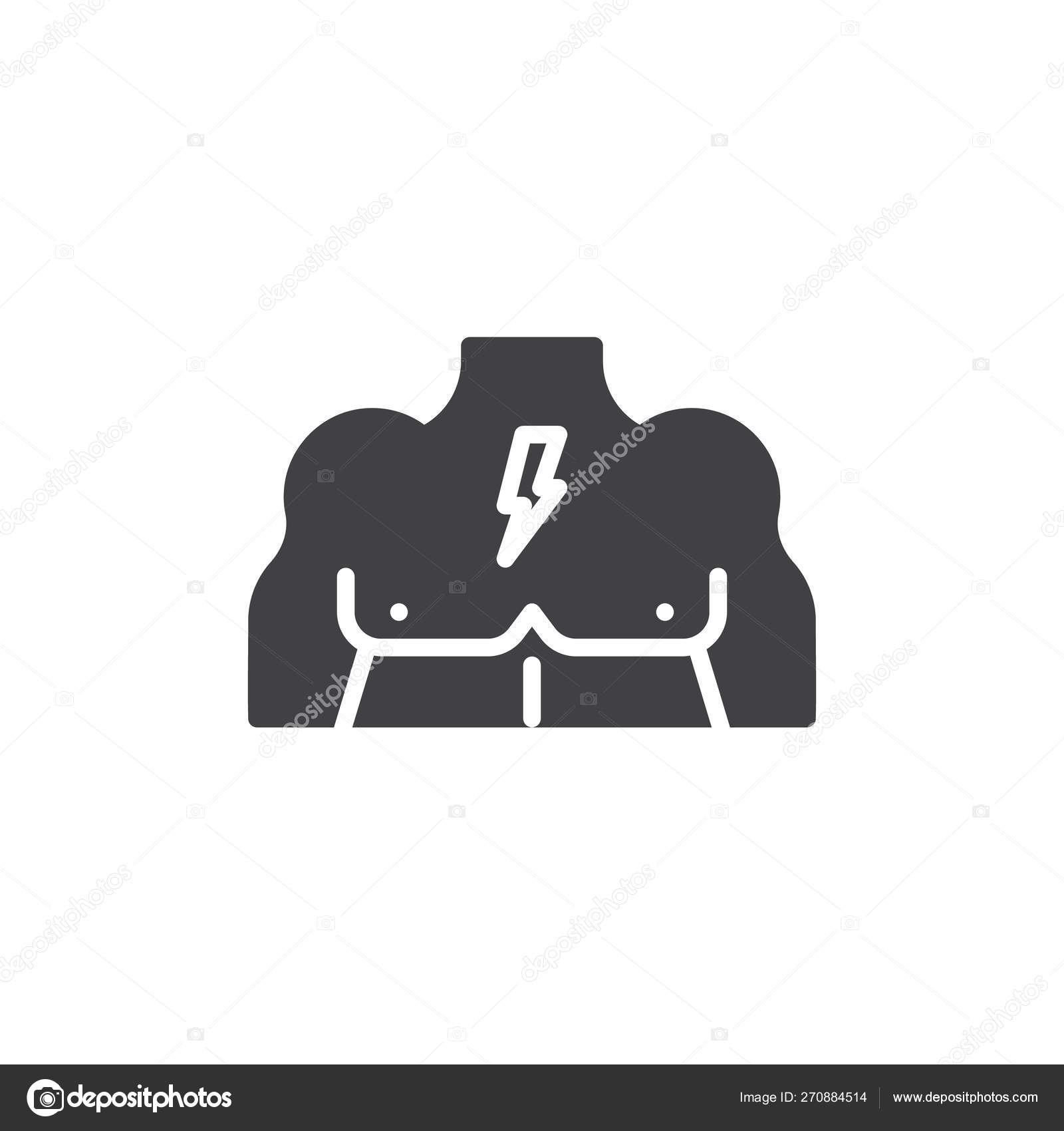 Muscular male chest vector icon Stock Vector by ©avicons 270884514