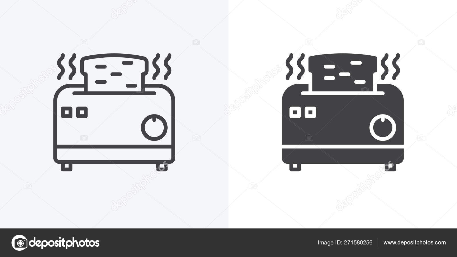 Toaster with toasts icon Stock Vector Image by ©avicons #271580256