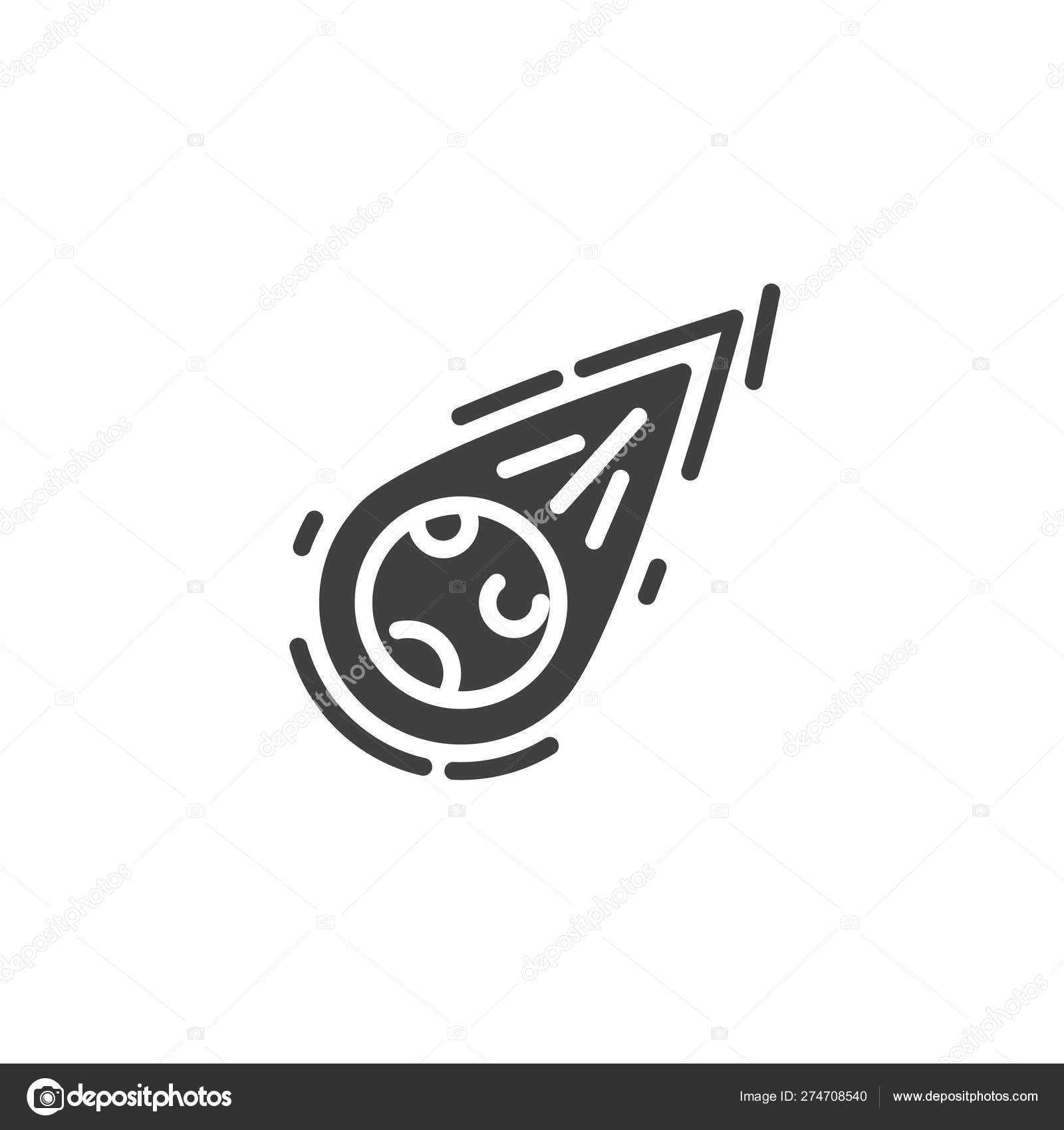 Comet falling vector icon Stock Vector Image by ©avicons #274708540
