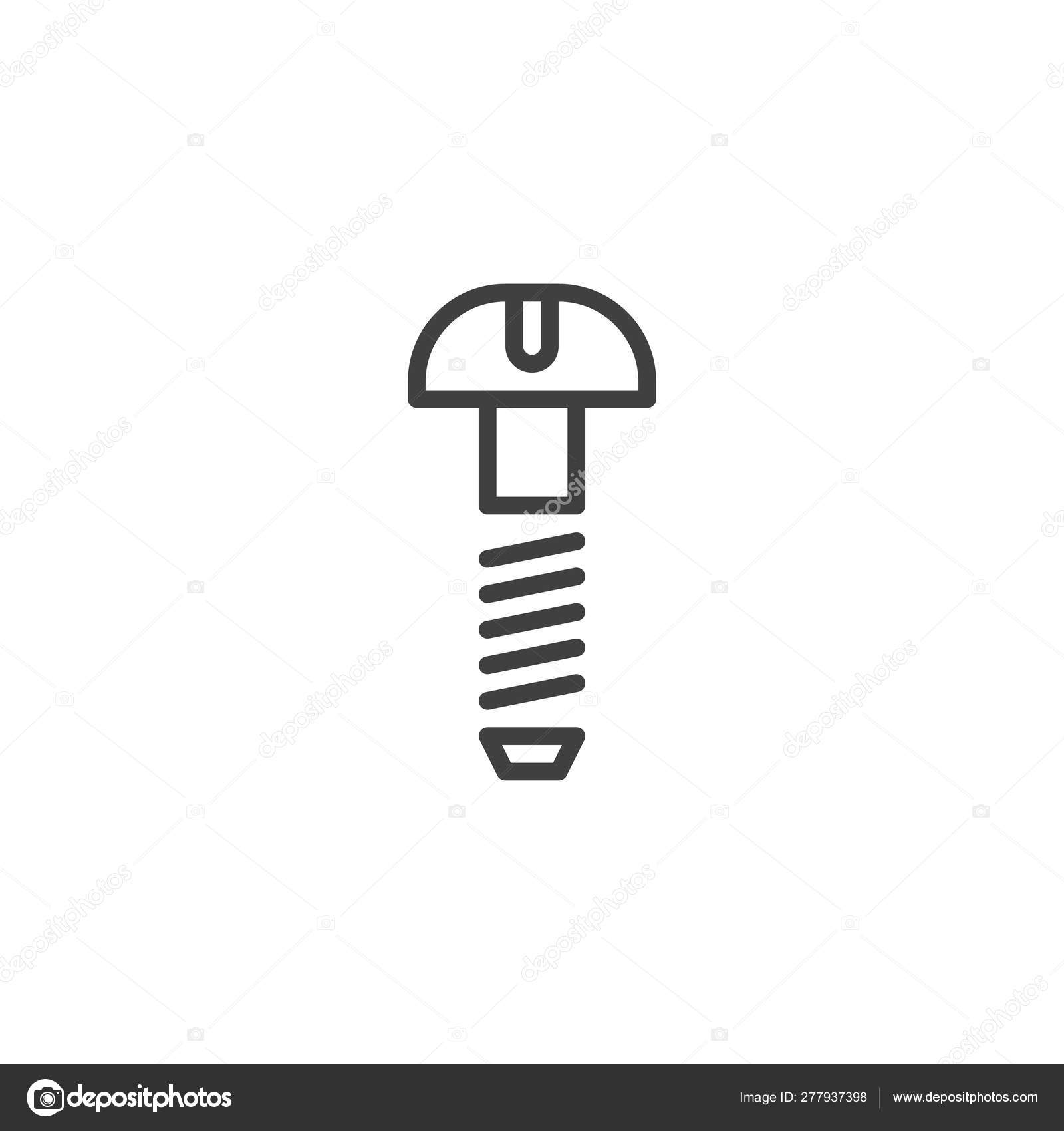 Bolt, screw line icon Stock Vector Image by ©avicons #277937398