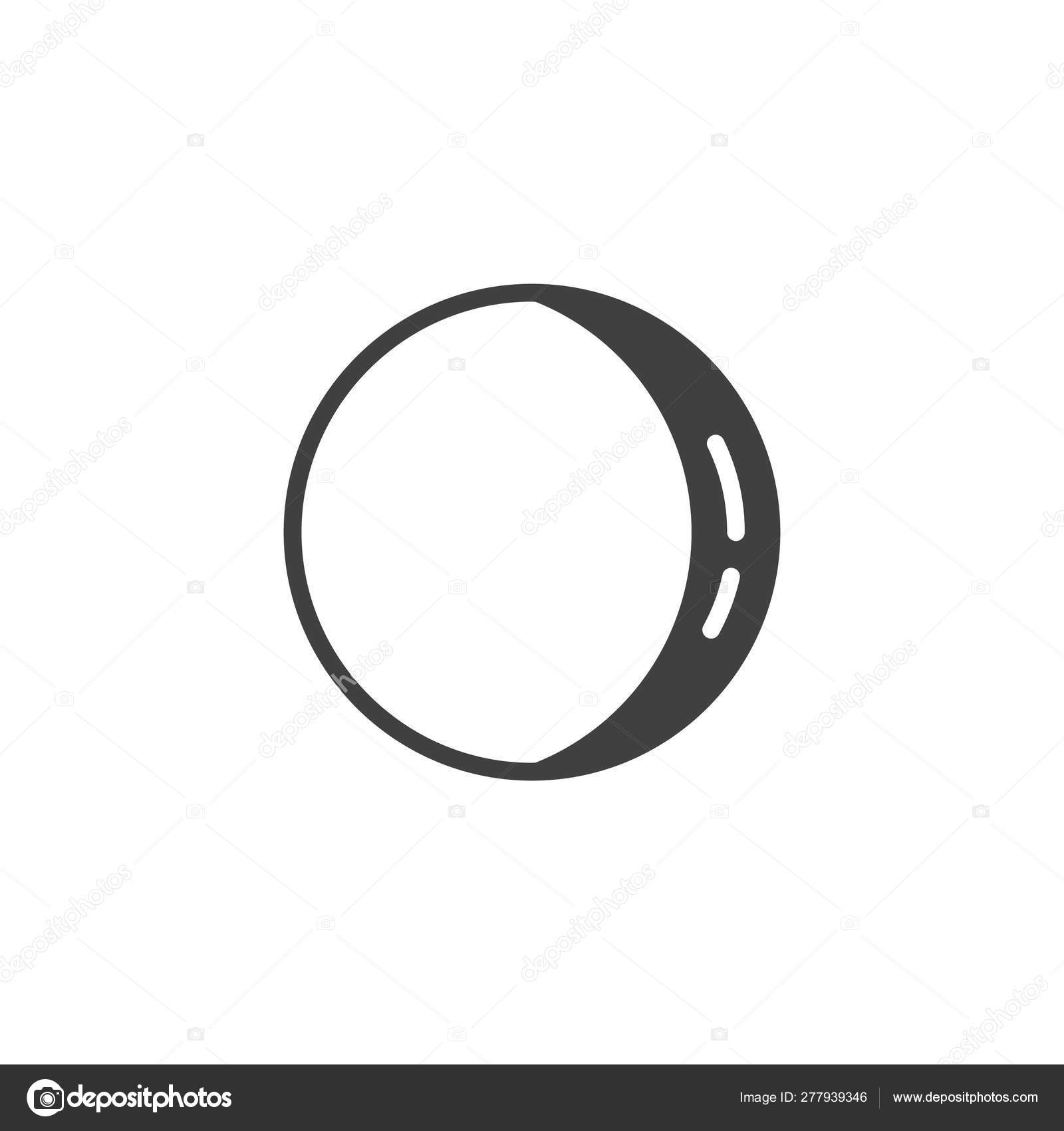 Waning crescent vector icon Stock Vector Image by ©avicons #277939346