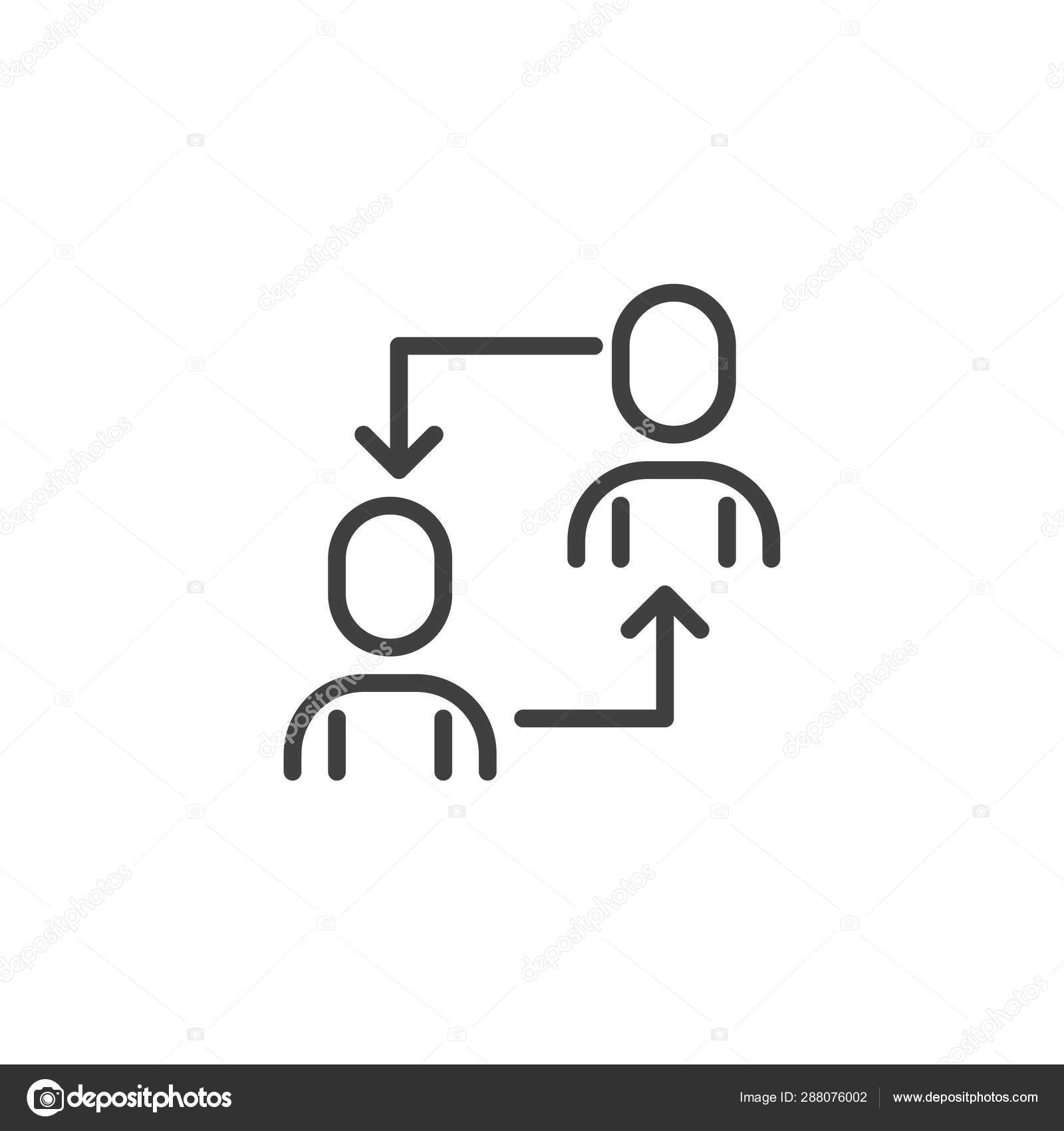 Employees replace line icon Stock Vector Image by ©avicons #288076002