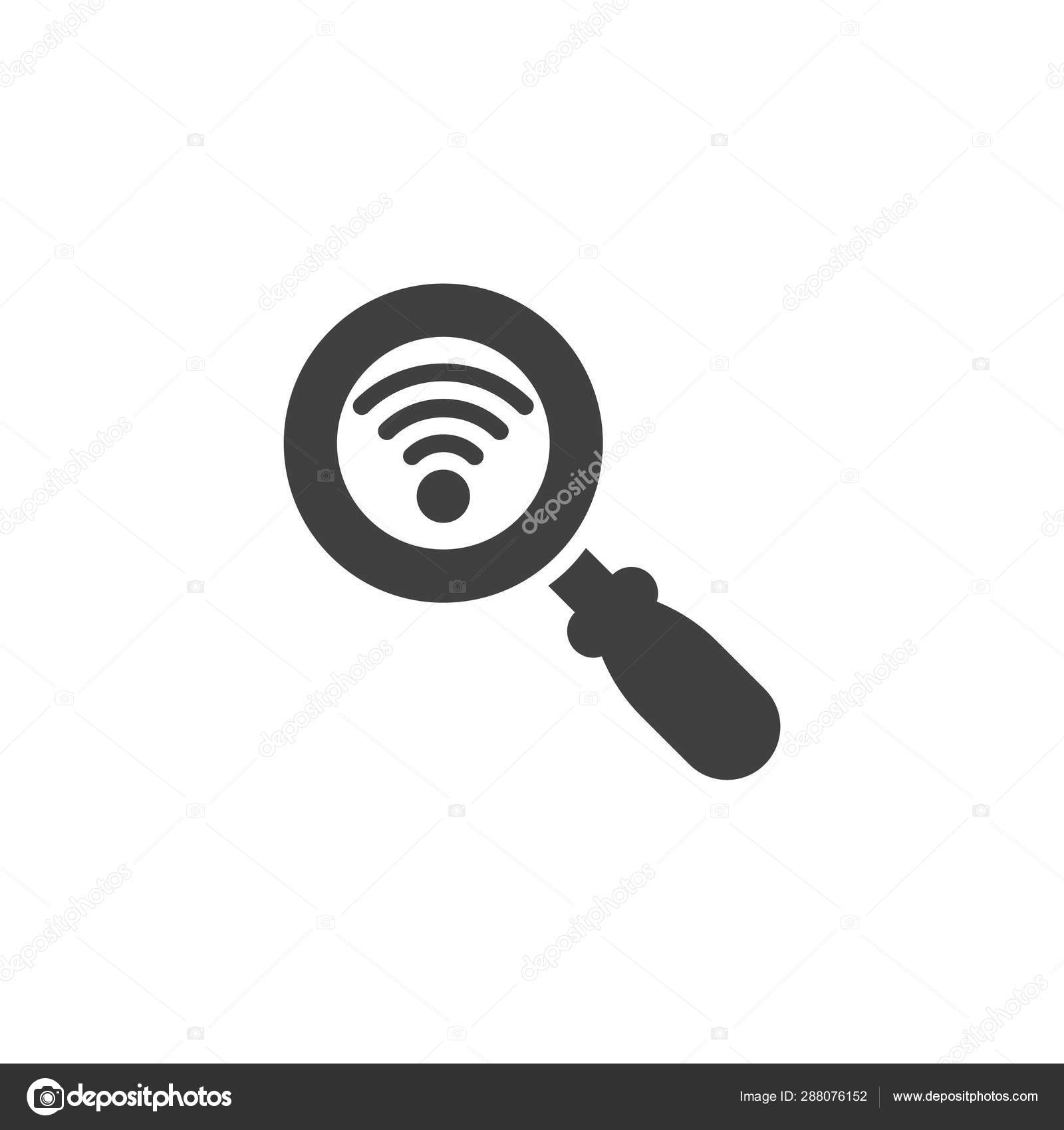 Search Wireless Network signal vector icon Stock Vector Image by ...