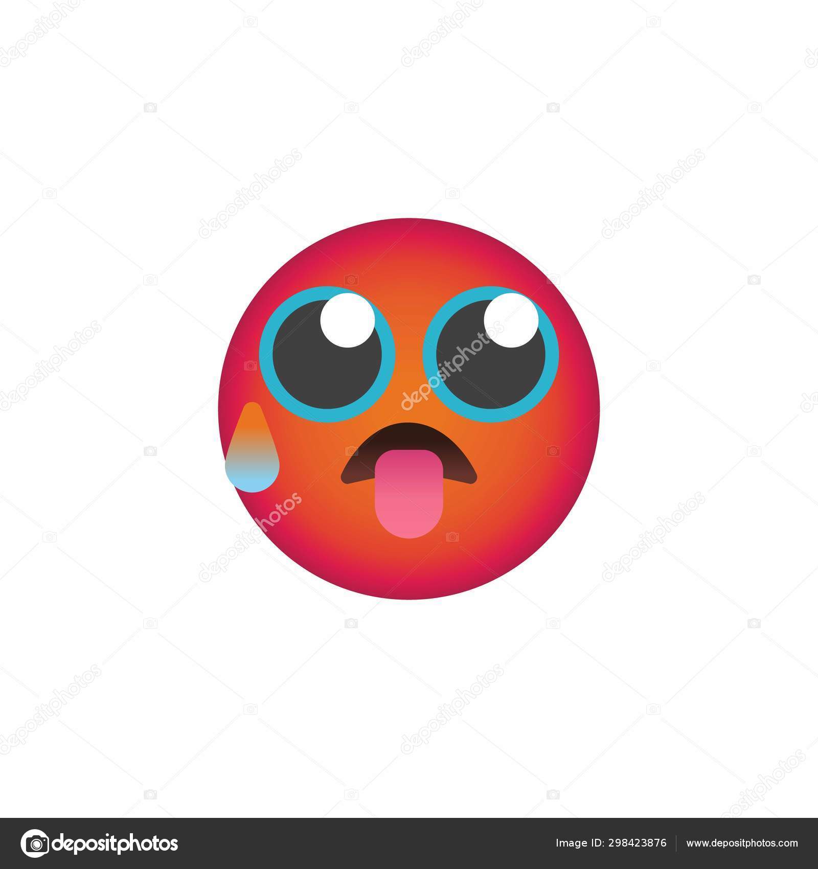 Nervous Face Emoticon