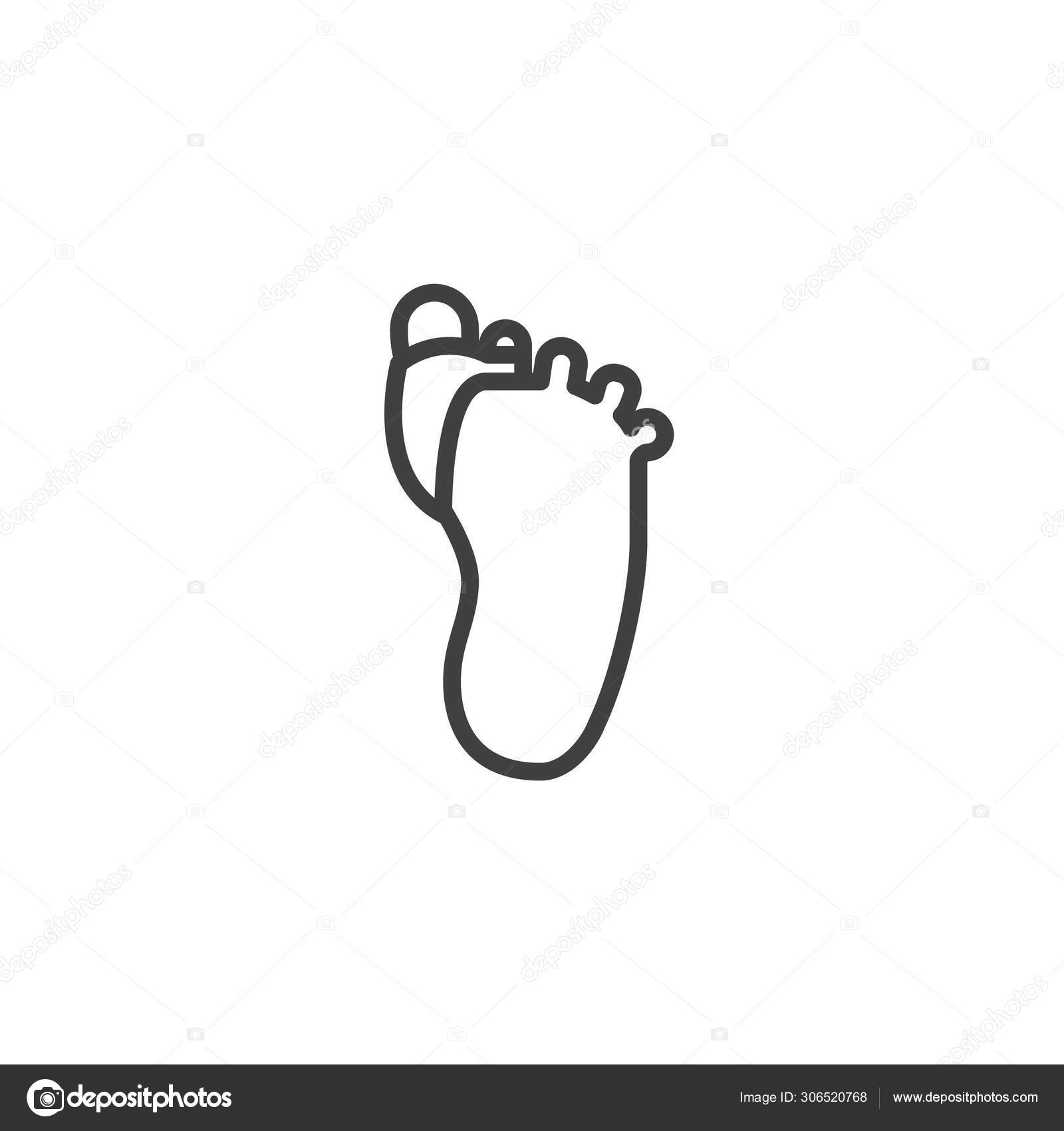 Big toe injury line icon Stock Vector Image by ©avicons #306520768