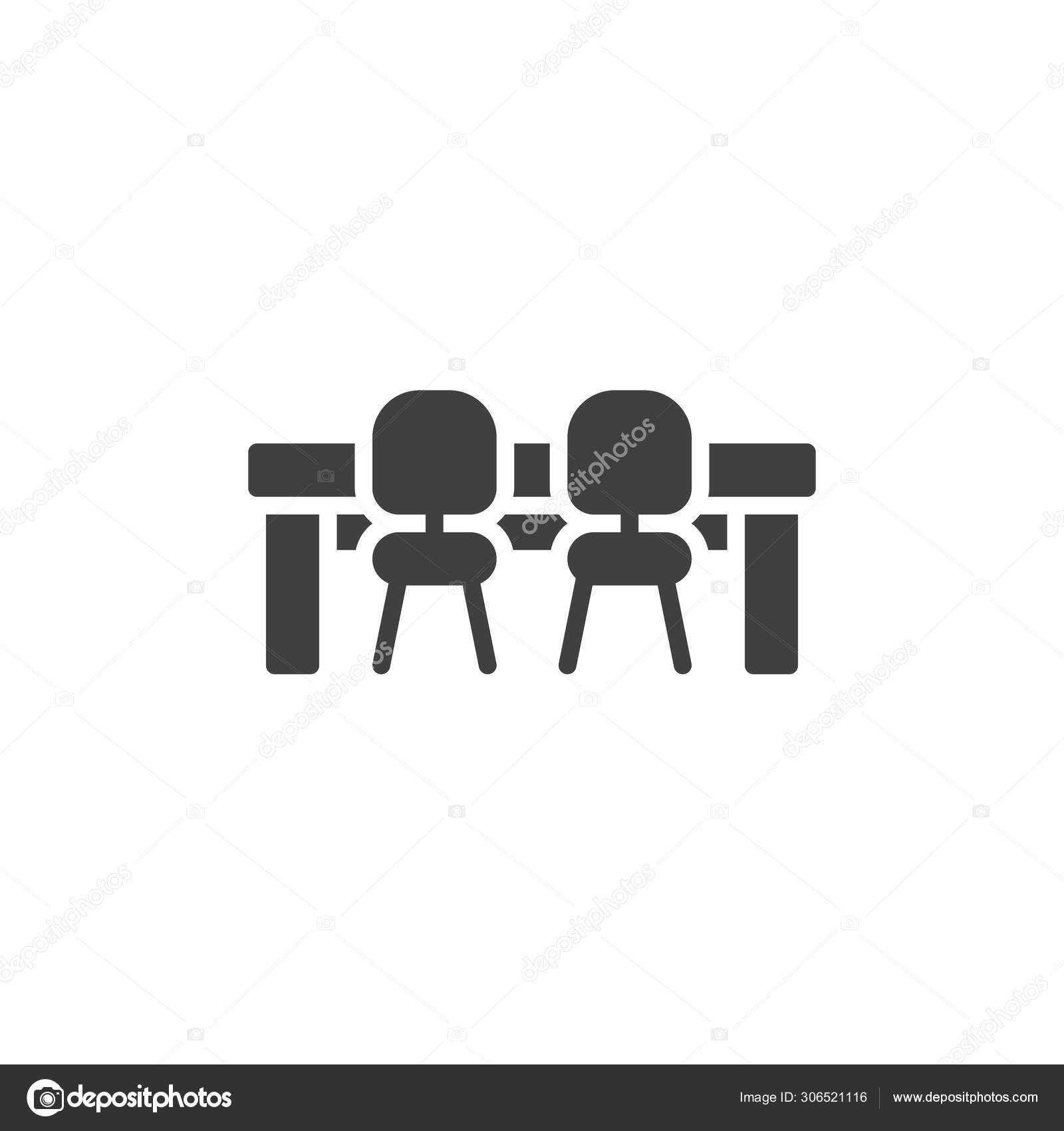Chairs and table vector icon Stock Vector Image by ©avicons #306521116