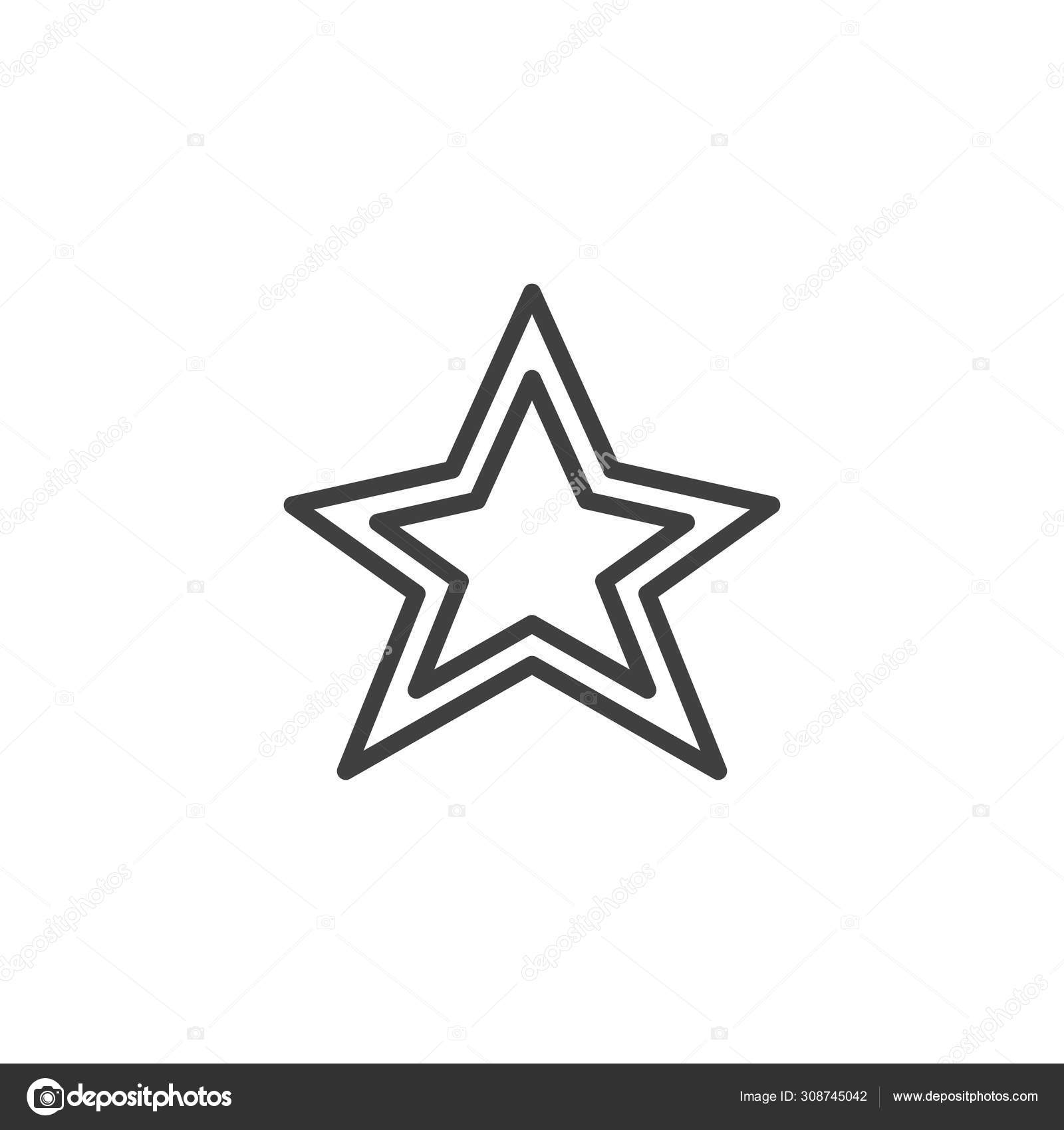 Five-pointed star line icon Stock Vector Image by ©avicons #308745042