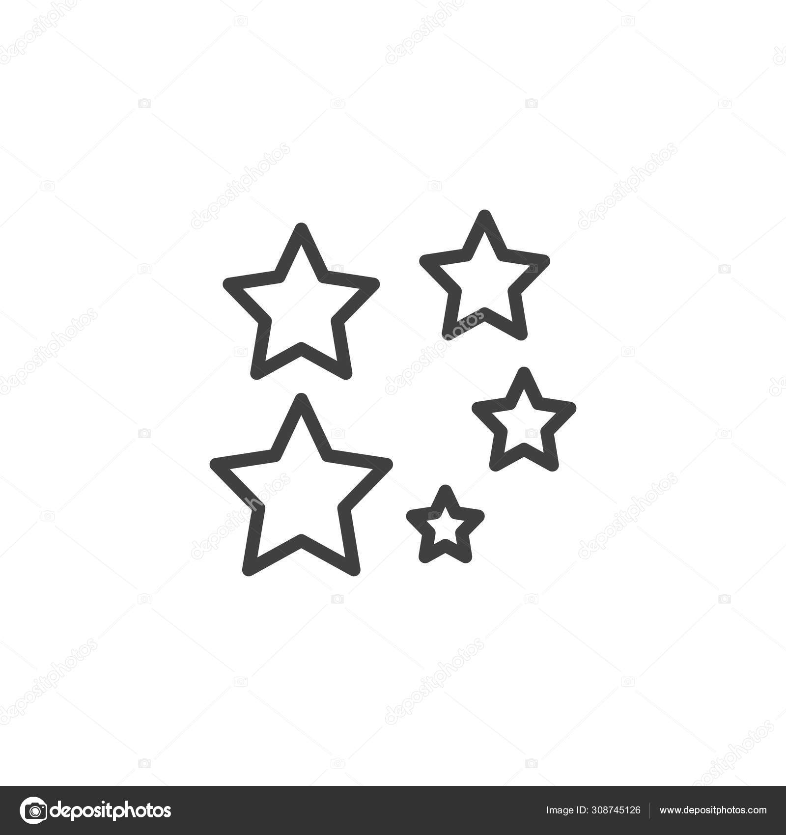 Five stars line icon Stock Vector by ©avicons 308745126