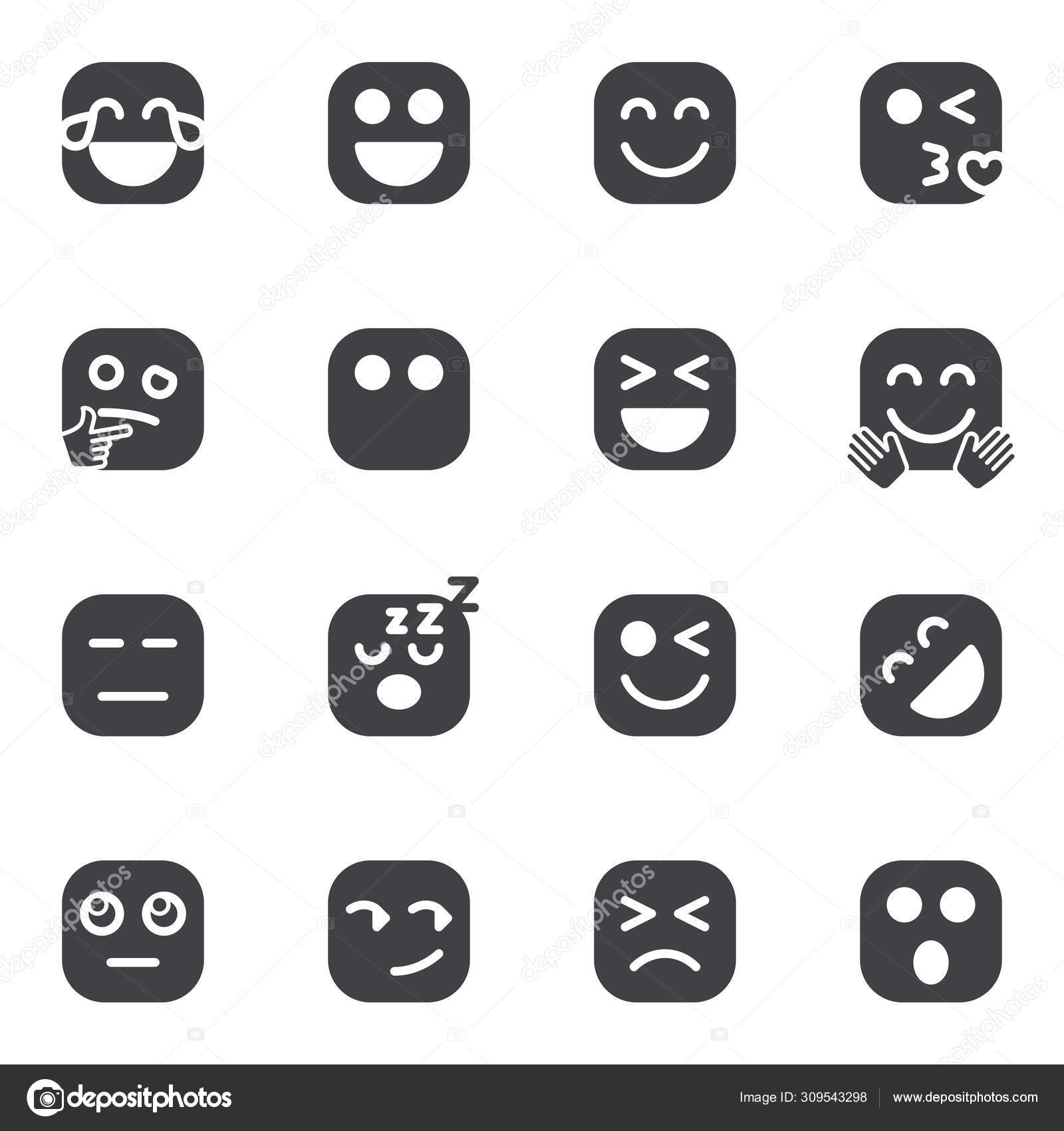 Emoticon vector iconos conjunto Vector de stock #309543298 de ©avicons