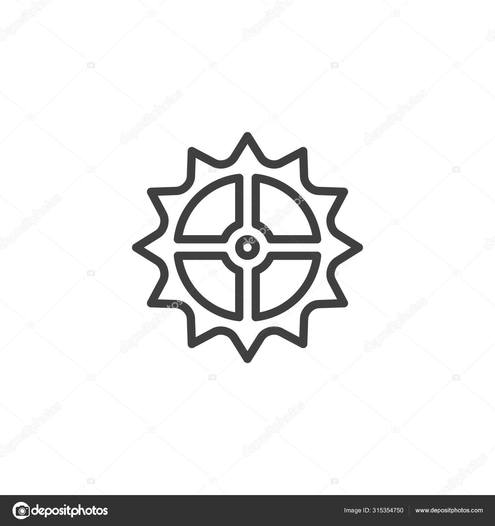 Cog gear line icon Stock Vector by ©avicons 315354750