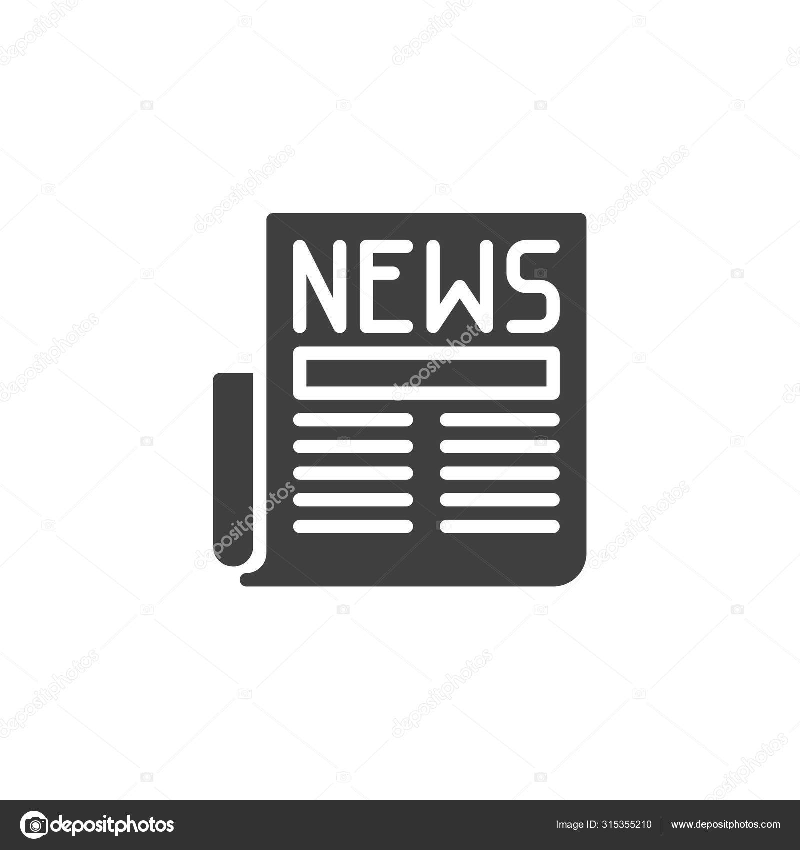 Newspaper with news article vector icon Stock Vector by ©avicons 315355210